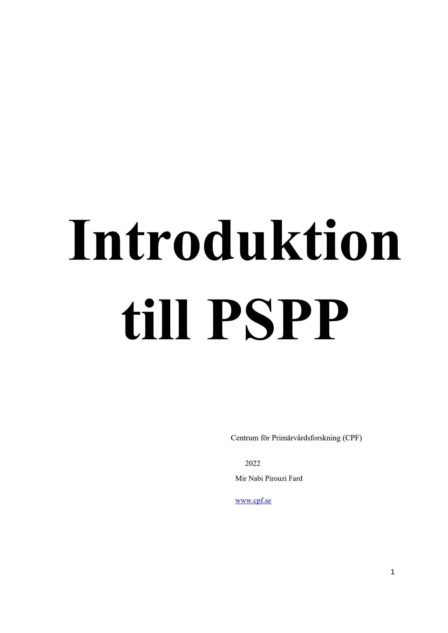 Introduktion till PSPP (pdf) by Center for Primary Health Care Research - Issuu