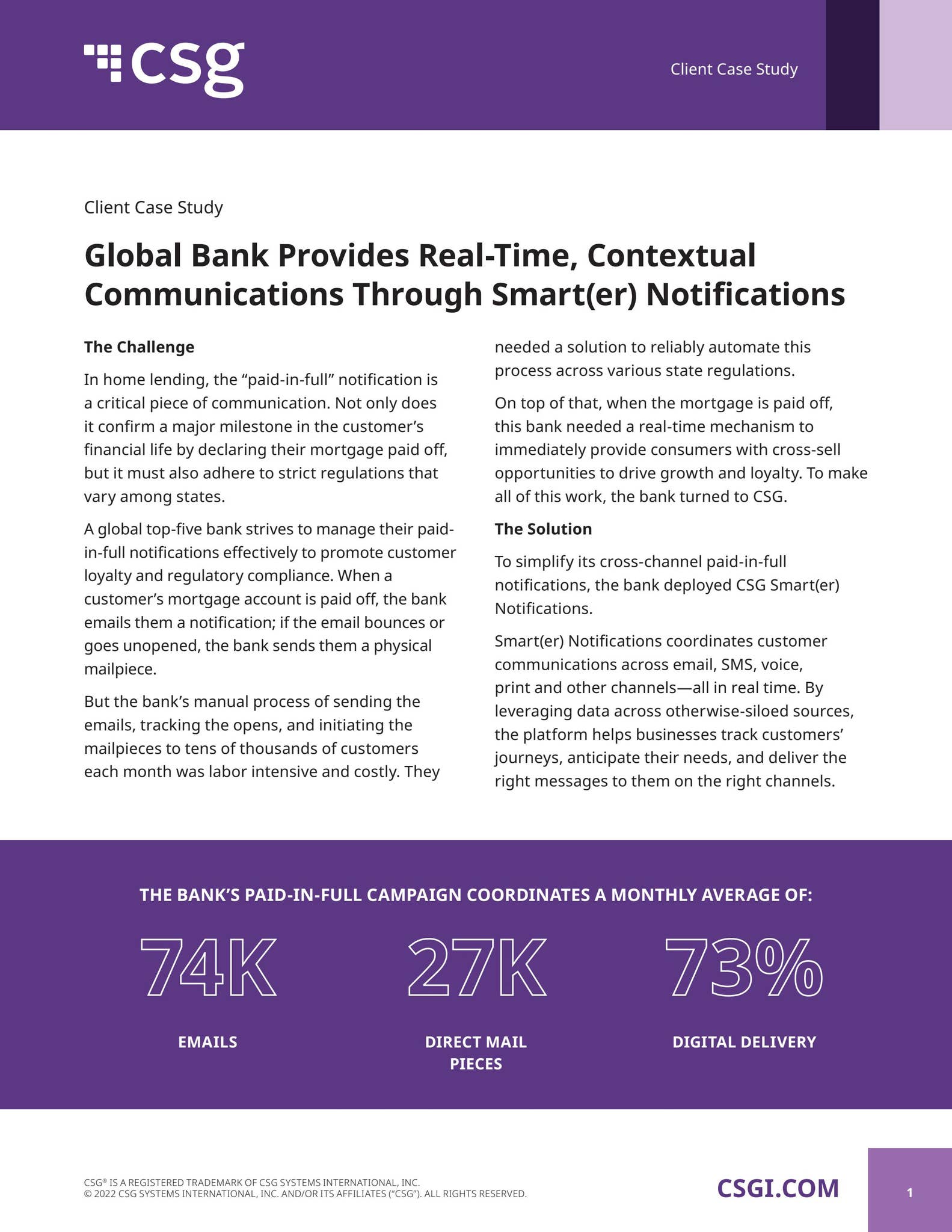 Global Bank Simplifies Cross-Channel Communications With CSG Journey Orchestration by CSG ...