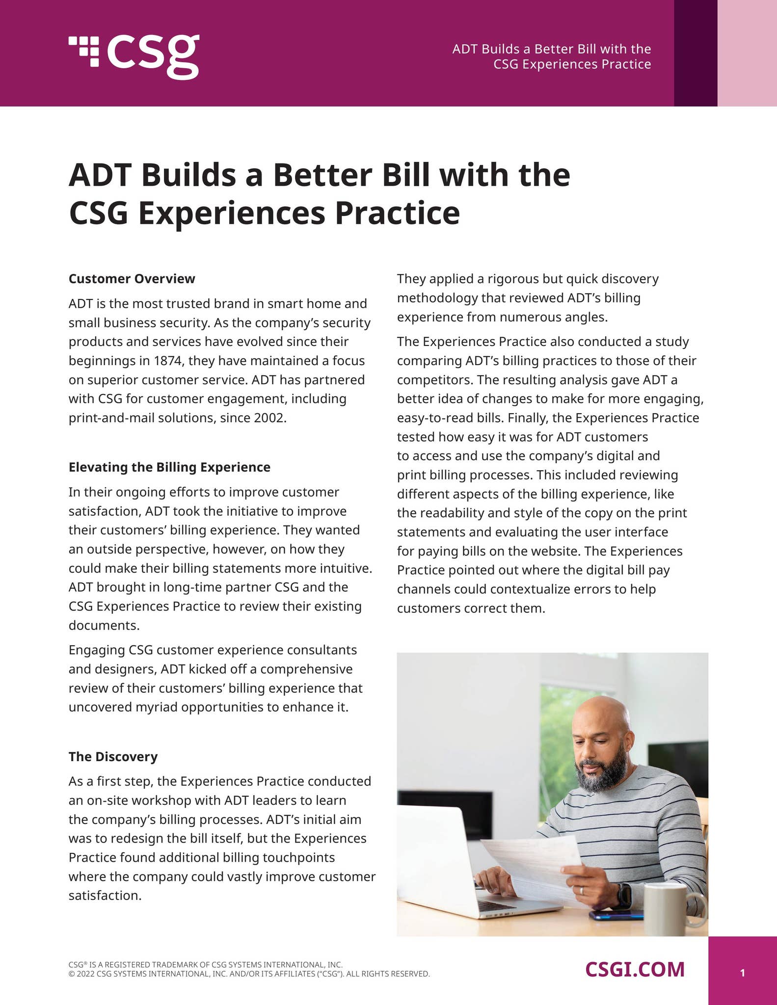 ADT Builds a Better Bill with the CSG Experiences Practice by CSG Systems - Issuu