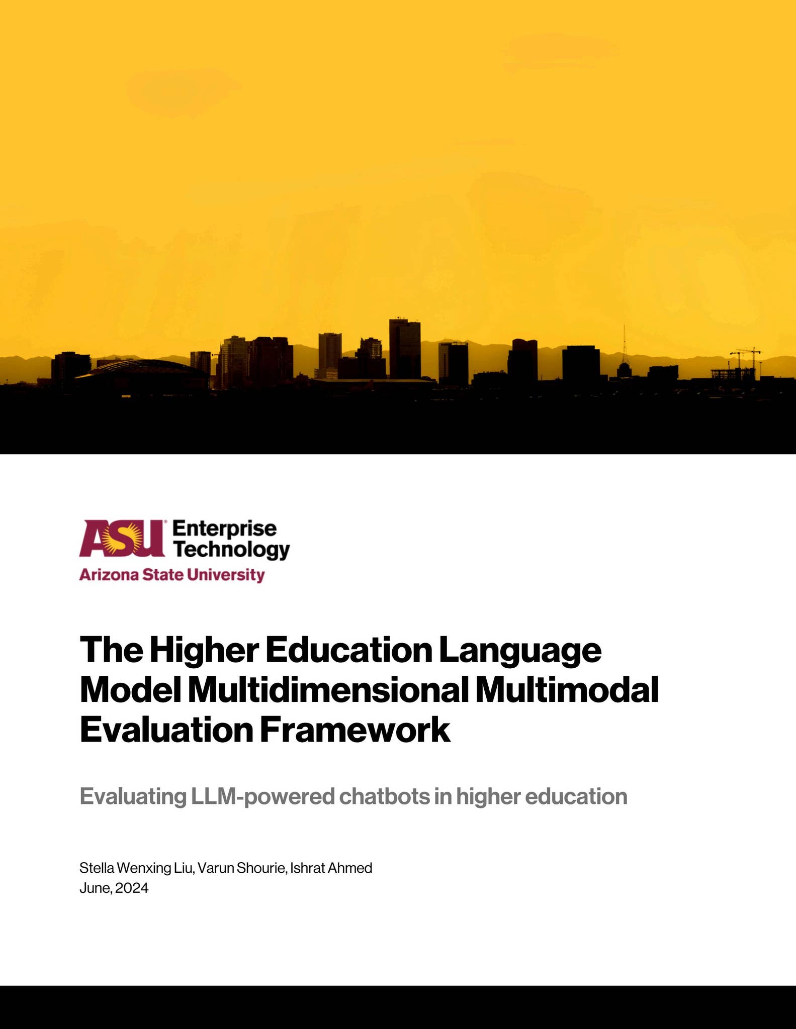The Higher Education Language Model Multidimensional Multimodal Evaluation Framework by ASU ...