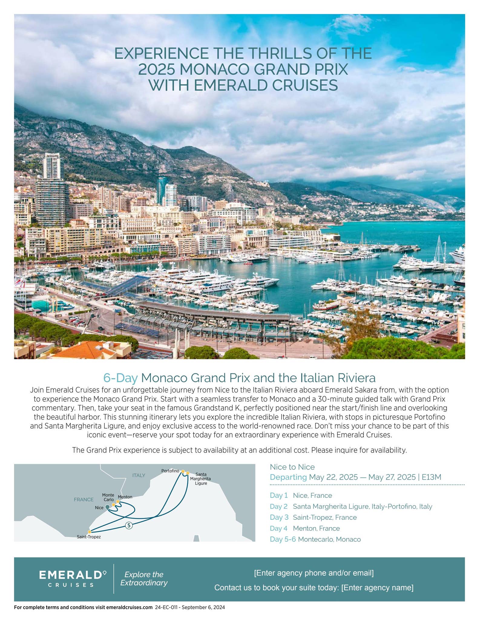 Emerald Cruises 2025 Monaco Grand Prix Flyer by Scenic & Emerald ...