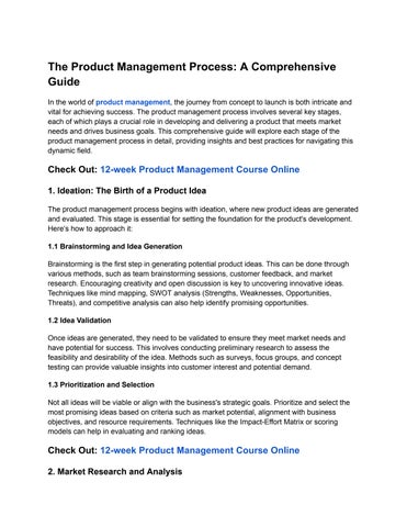 Product Management Process? by youngurbanproject123 - Issuu