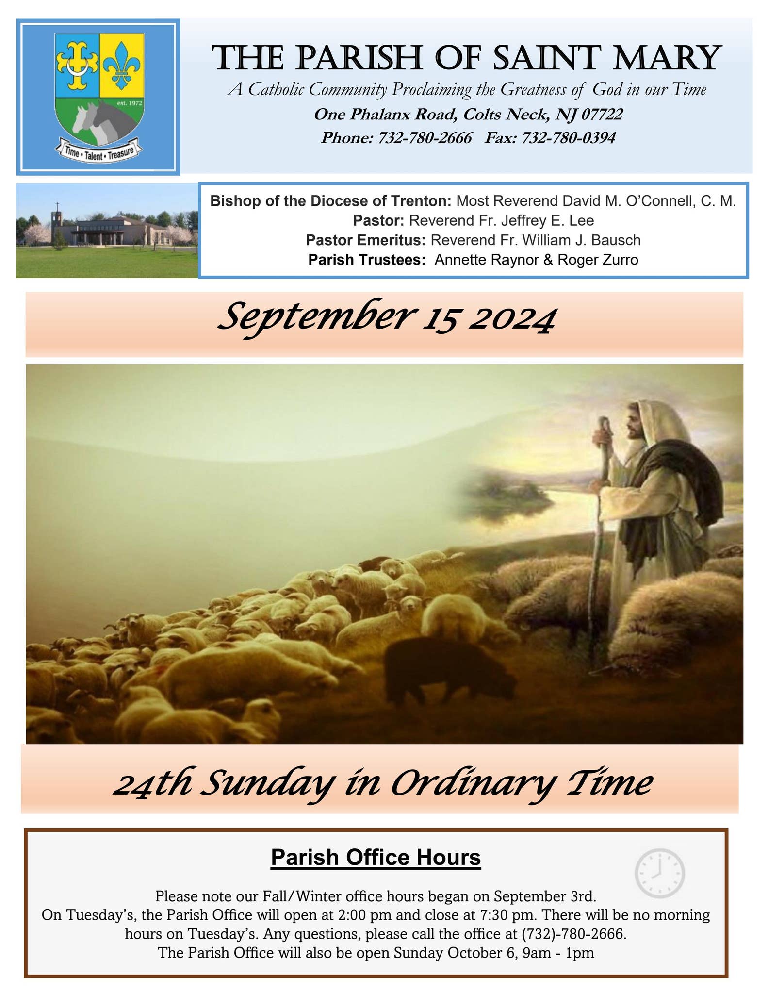 24th Sunday in Ordinary Time by The Parish of Saint Mary - Issuu