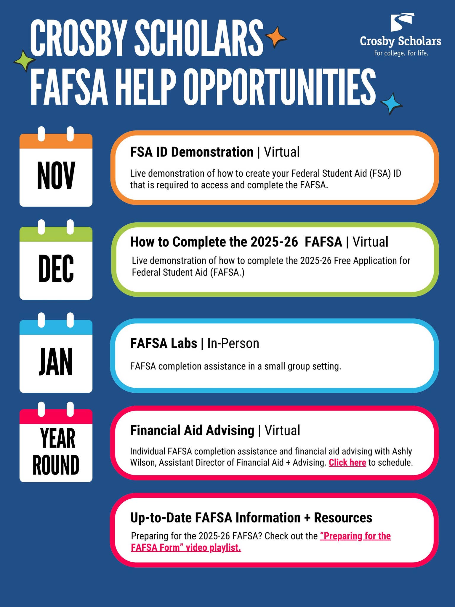 FAFSA Help Opportunities for Open House c/o 2025 by cscp - Issuu