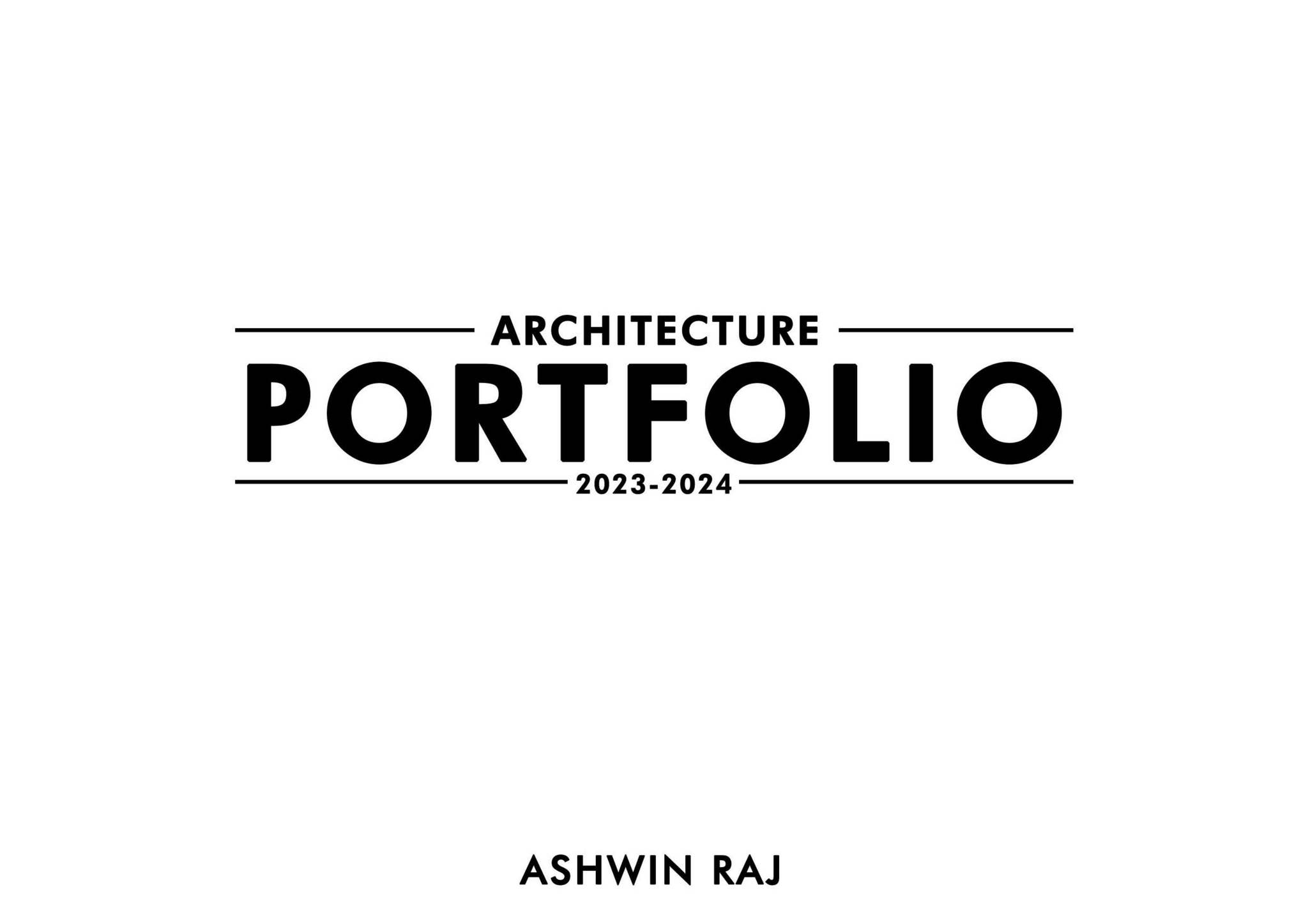 Ashwin raj Architecture Portfolio 2024 by Ashwin Raj - Issuu