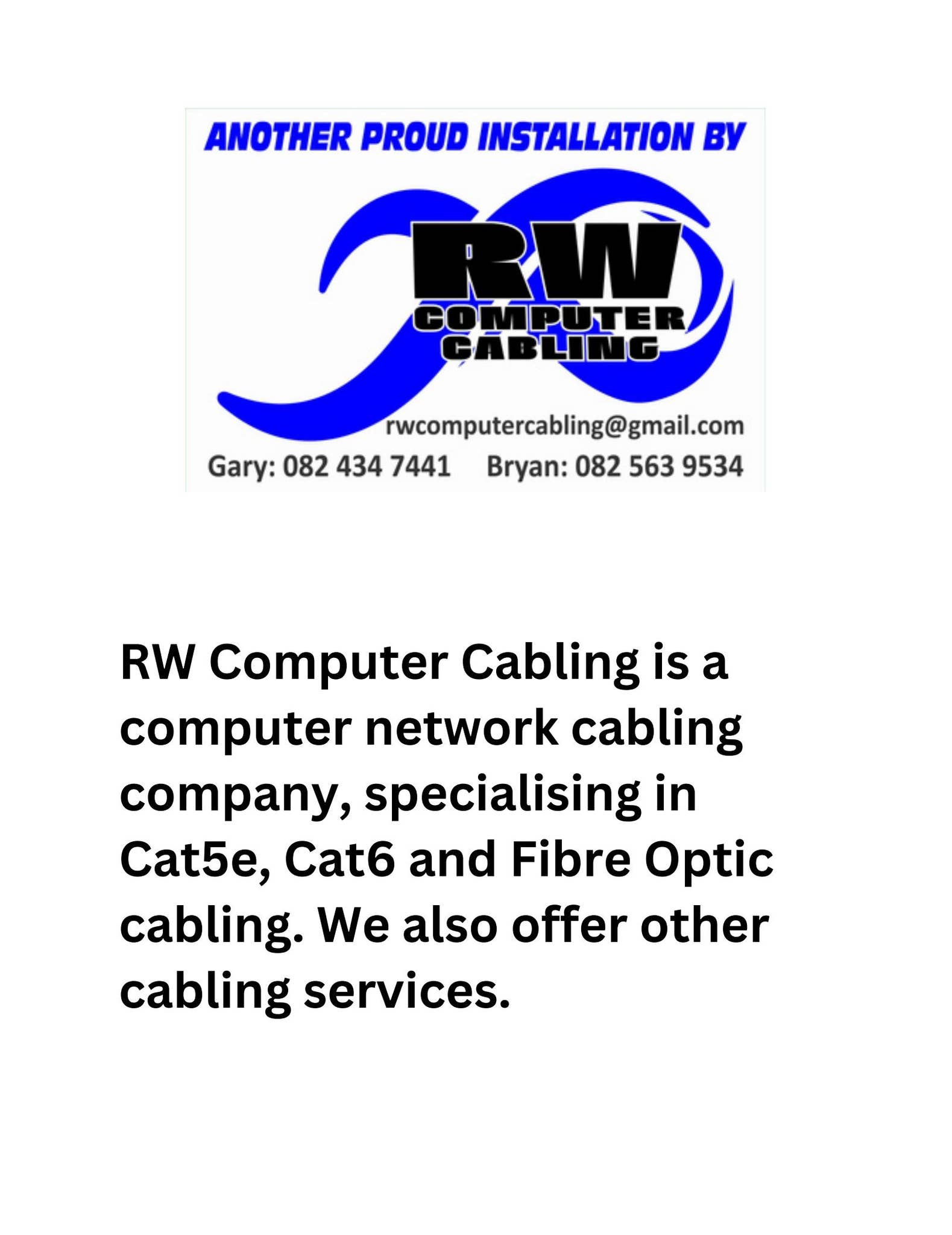 RW COMPUTER CABLING by Amahlubi Solutions - Issuu