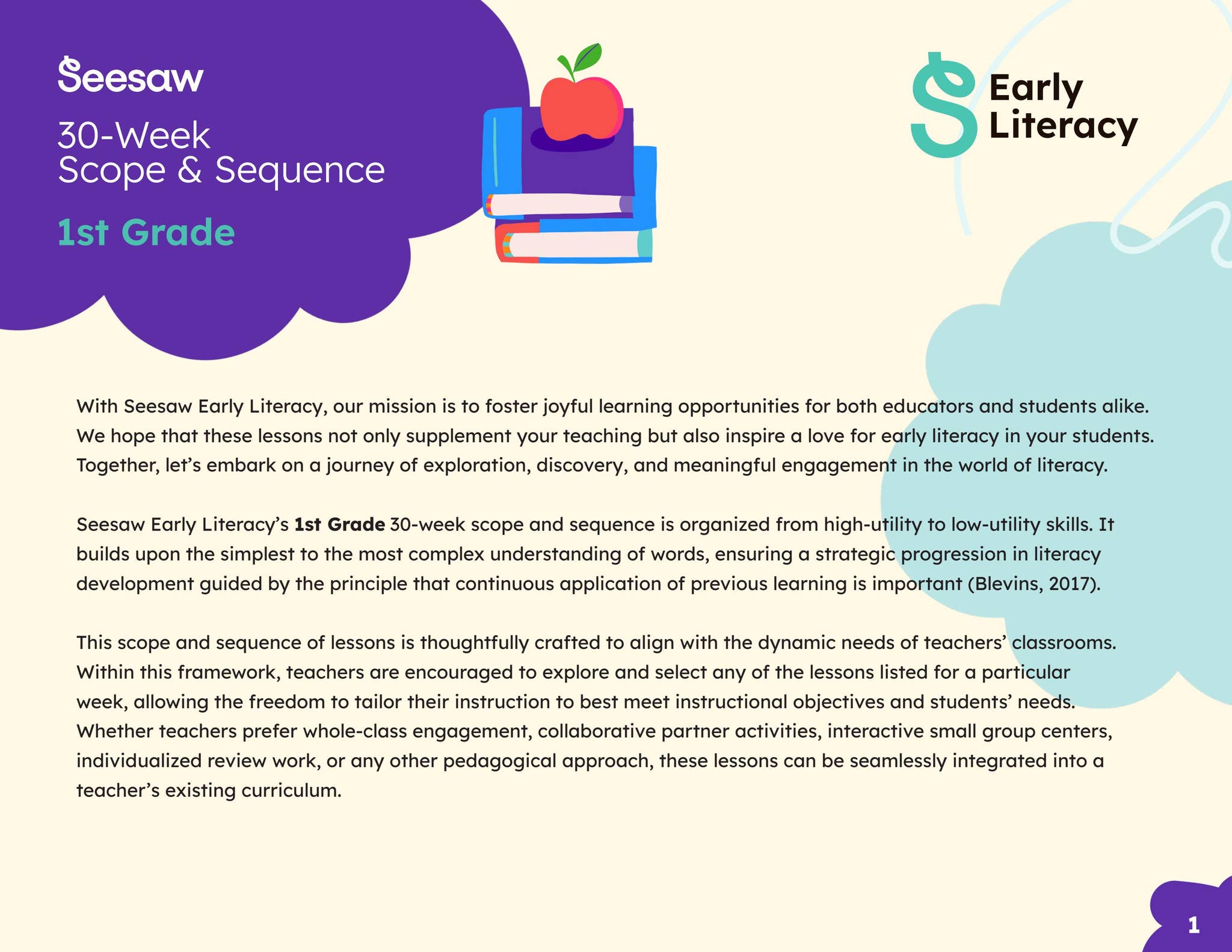 Early Literacy Scope & Sequence (1st Grade) by seesawlearning - Issuu