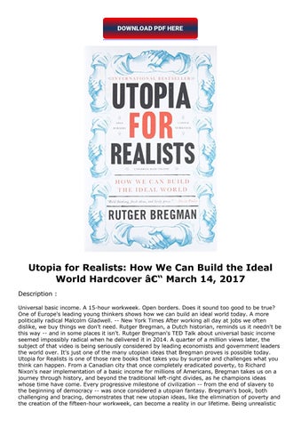 PDF/READ Utopia for Realists: How We Can Build the Ideal World Har by ...