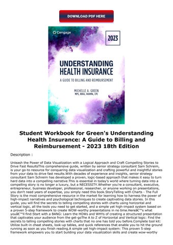 READ/DOWNLOAD Student Workbook for Green's Understanding Health Insura ...