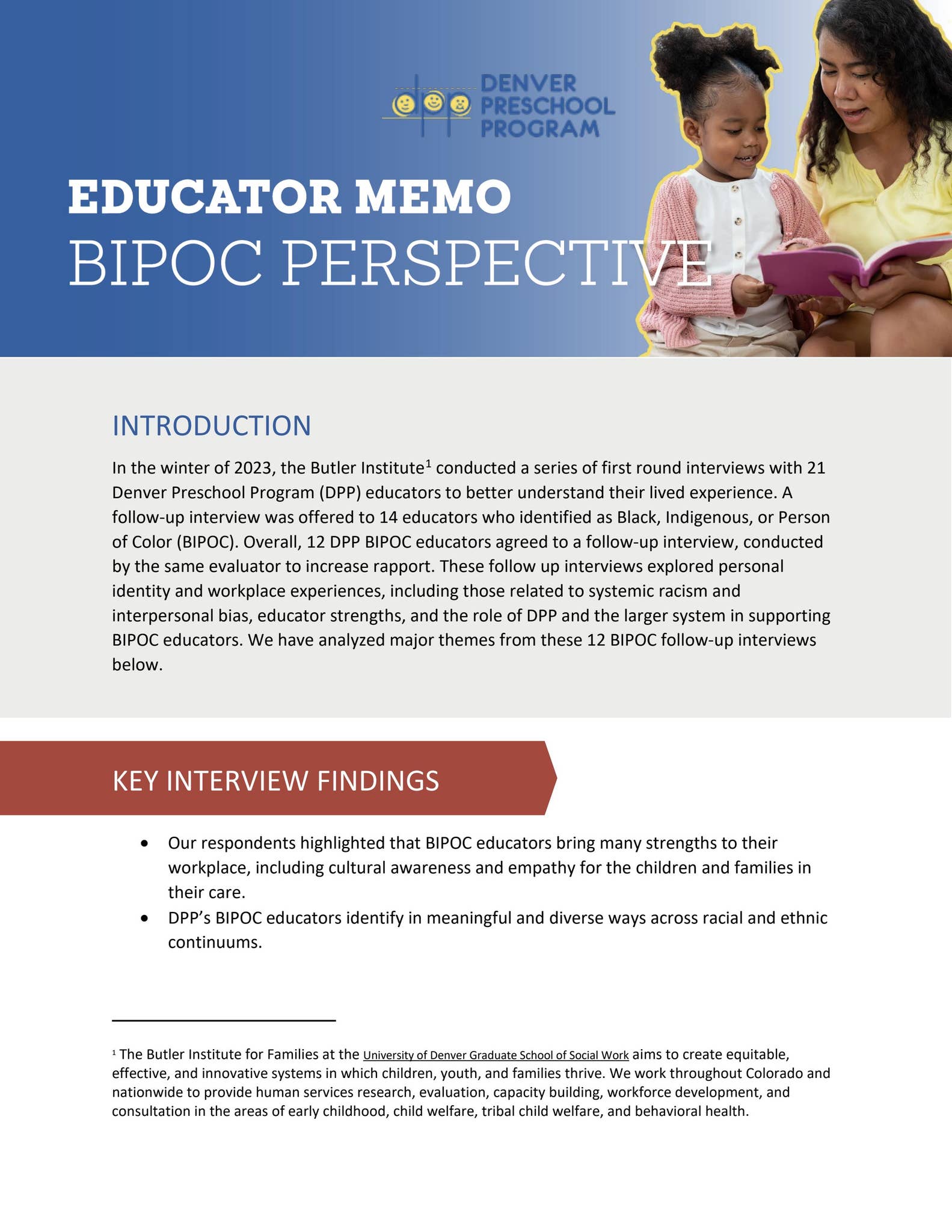 DPP Educator Memo BIPOC Perspective by DenverPreschoolProgram - Issuu