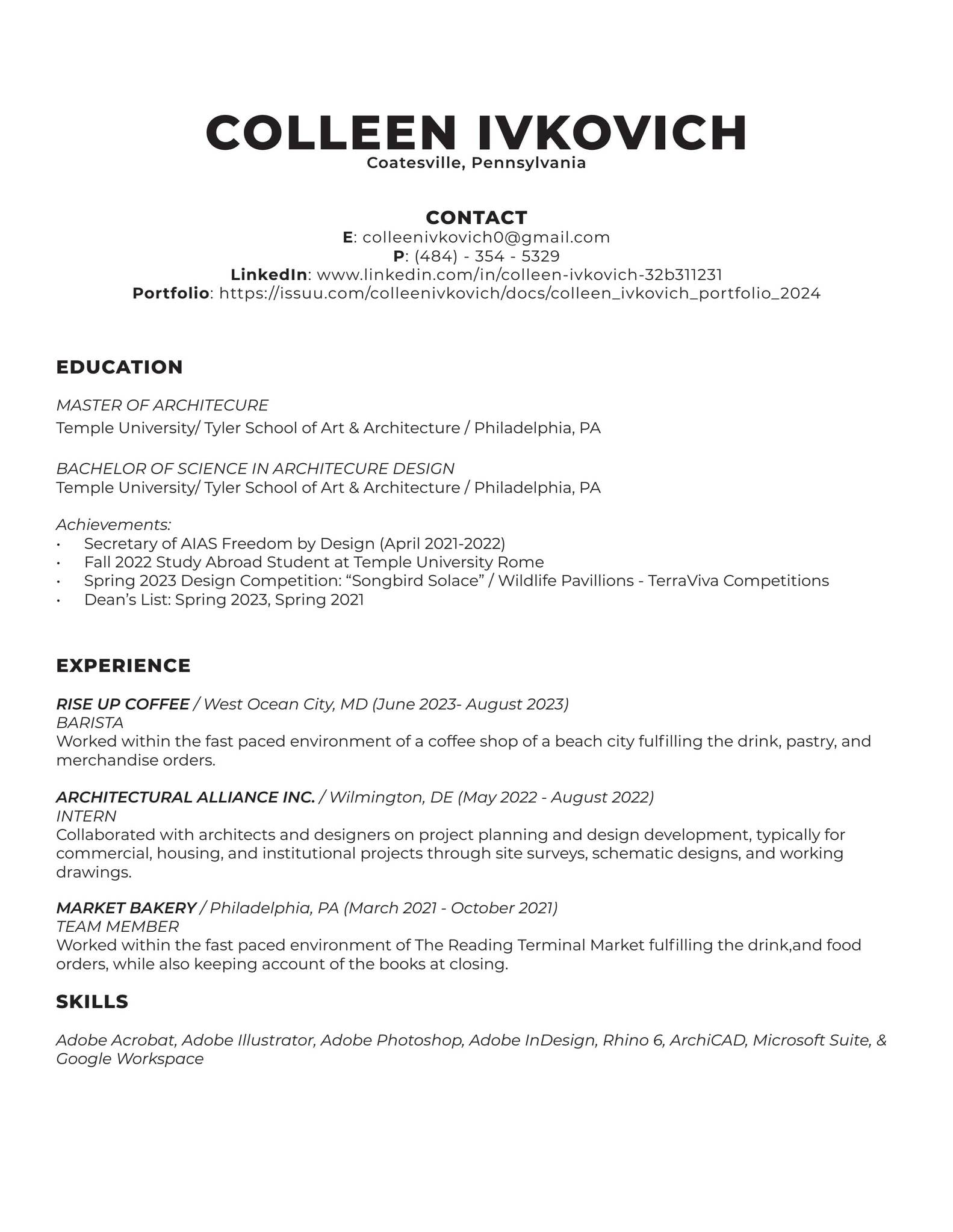 Colleen Ivkovich - Resume 2024 by colleenivkovich - Issuu