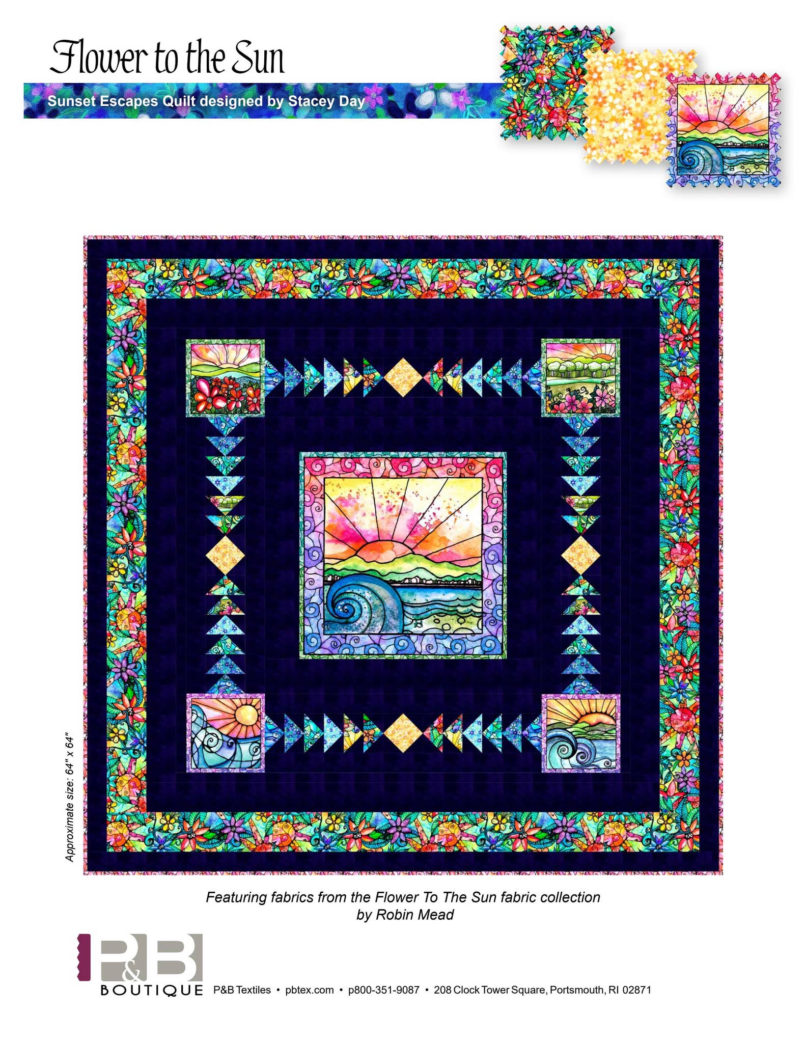 P&B Textiles Free Pattern - Sunset Escapes Quilt by EE Schenck Company ...