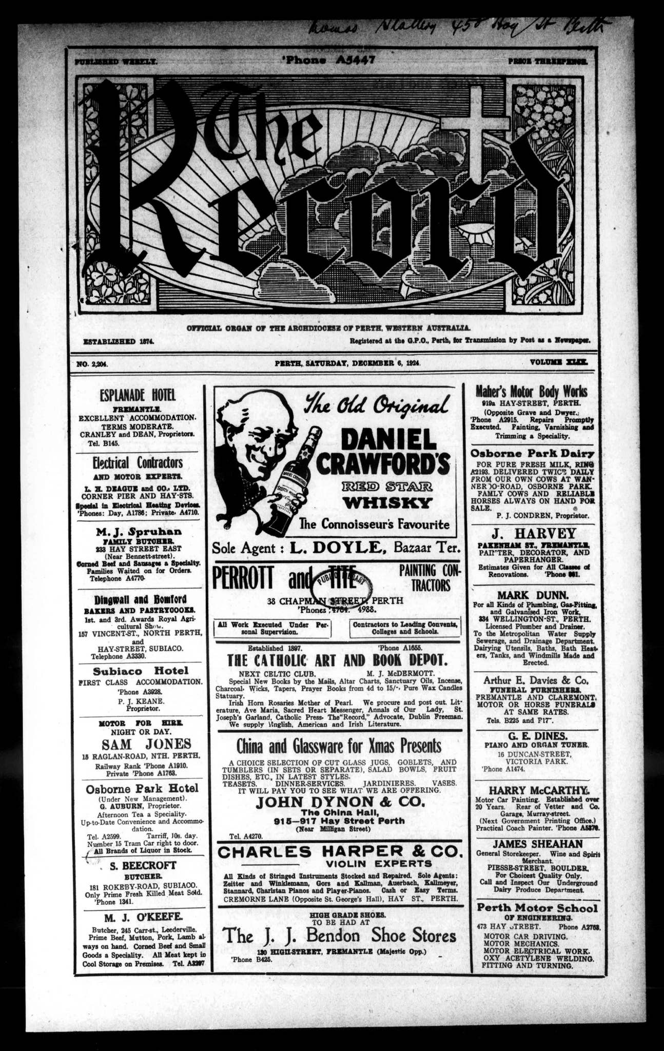 The Record Newspaper 06 December 1924 by The Record - Issuu