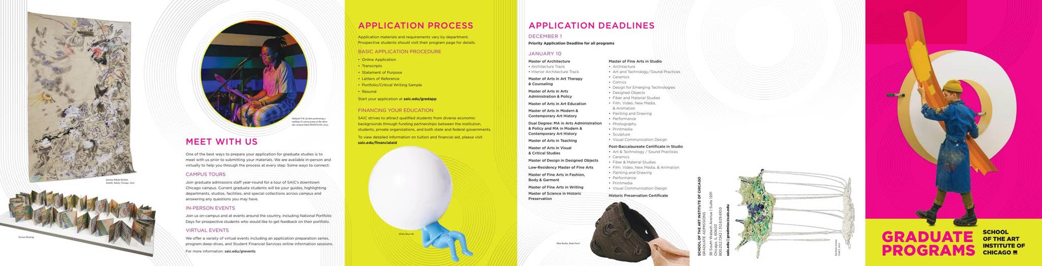 SAIC Graduate Programs Brochure 2024-25 by School of the Art Institute of Chicago - Issuu