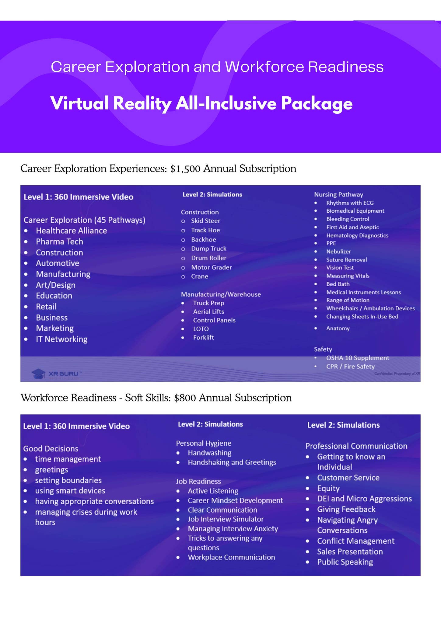 Career Exploration All-Inclusive VR Package by xrgurumarket - Issuu