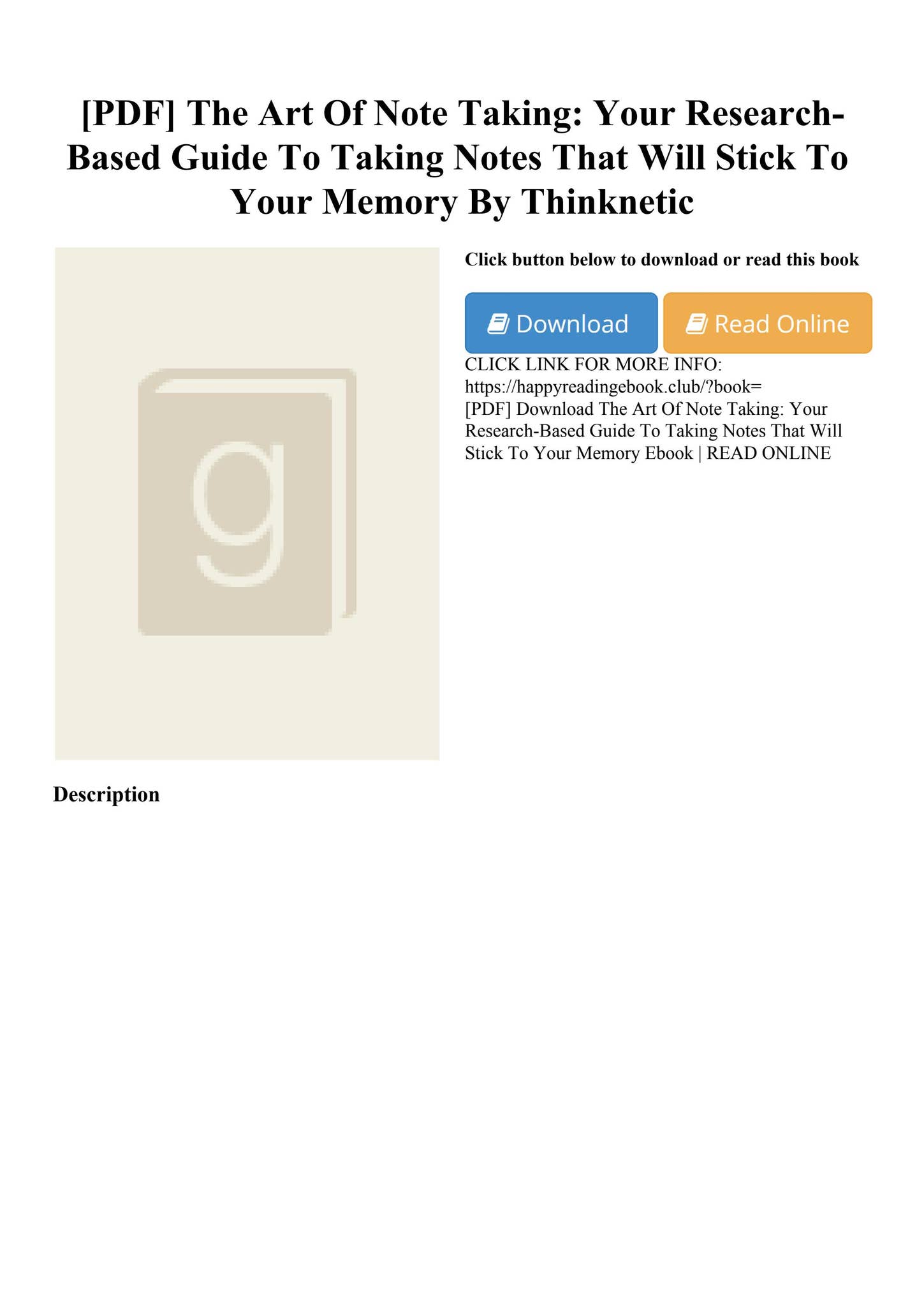 [PDF] The Art Of Note Taking Your Research-Based Guide To Taking Notes ...