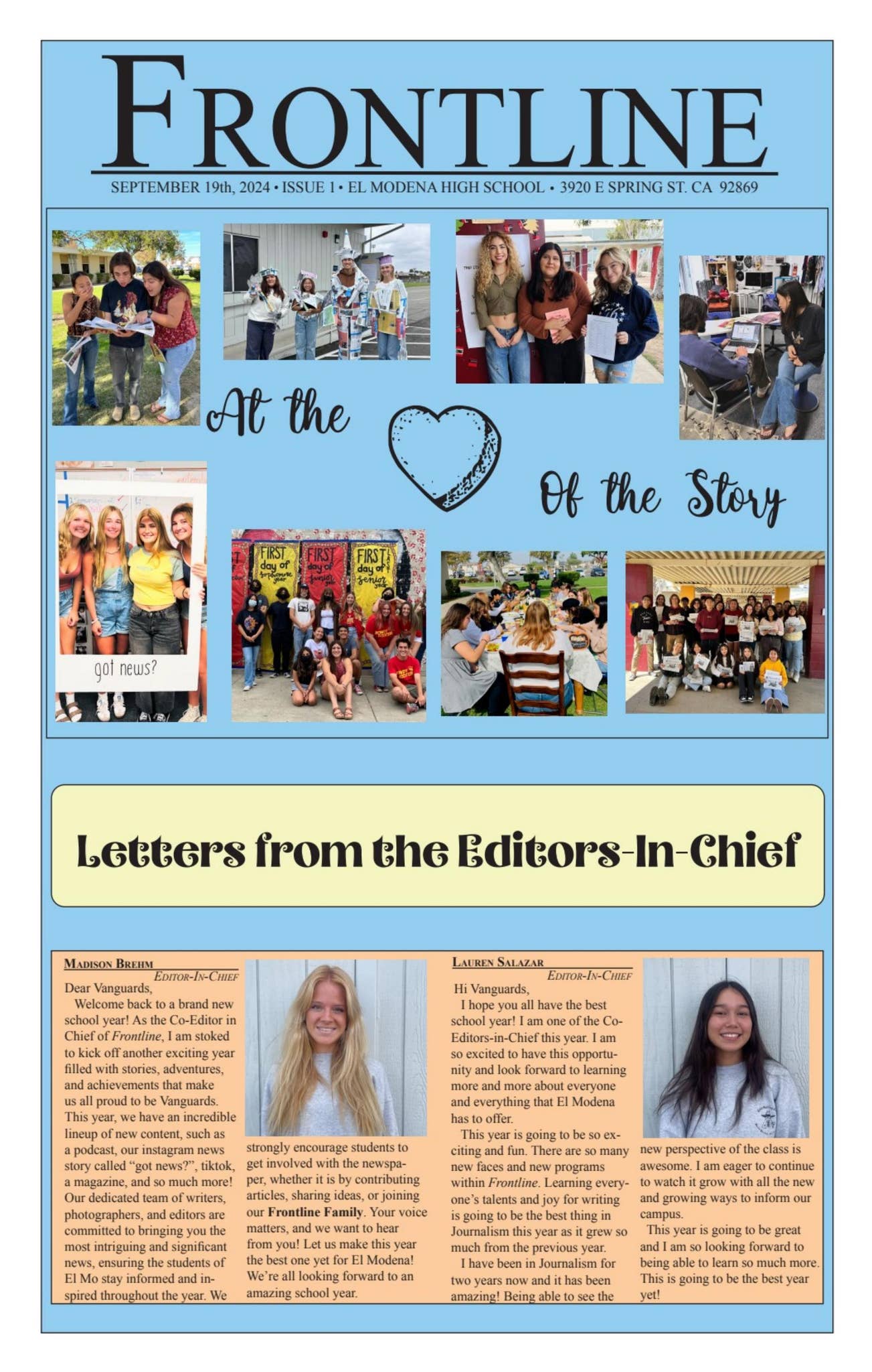 Frontline Issue 1 by emhsfrontline - Issuu