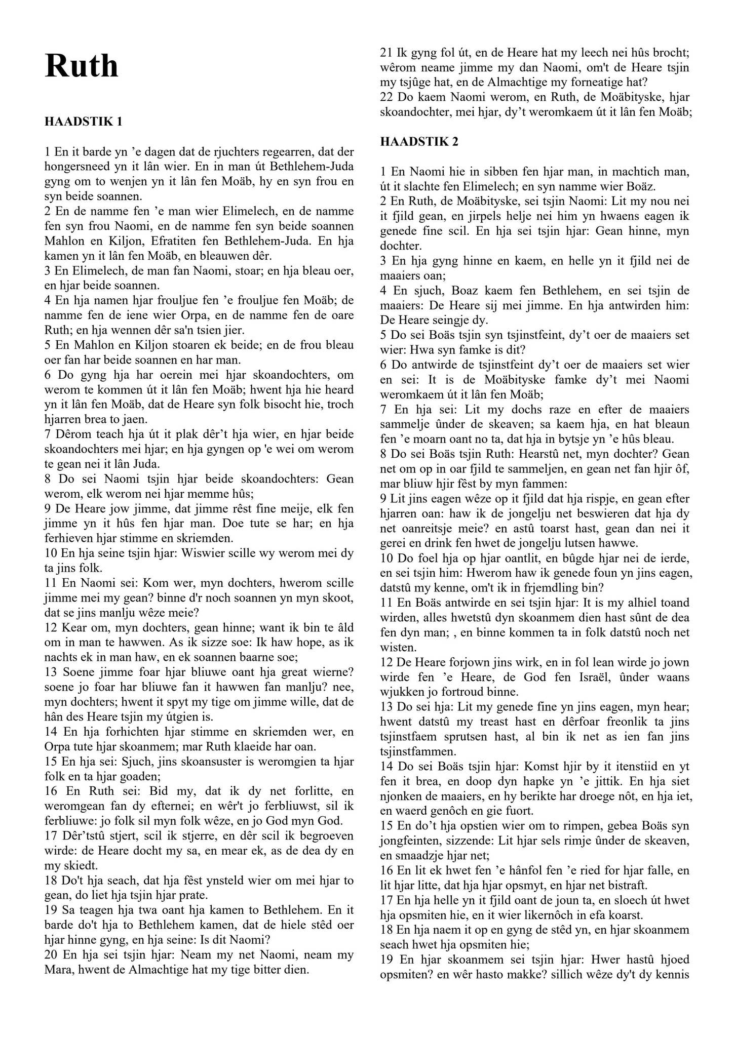 Western Frisian - The Book of Ruth by Filipino Tracts and Literature ...