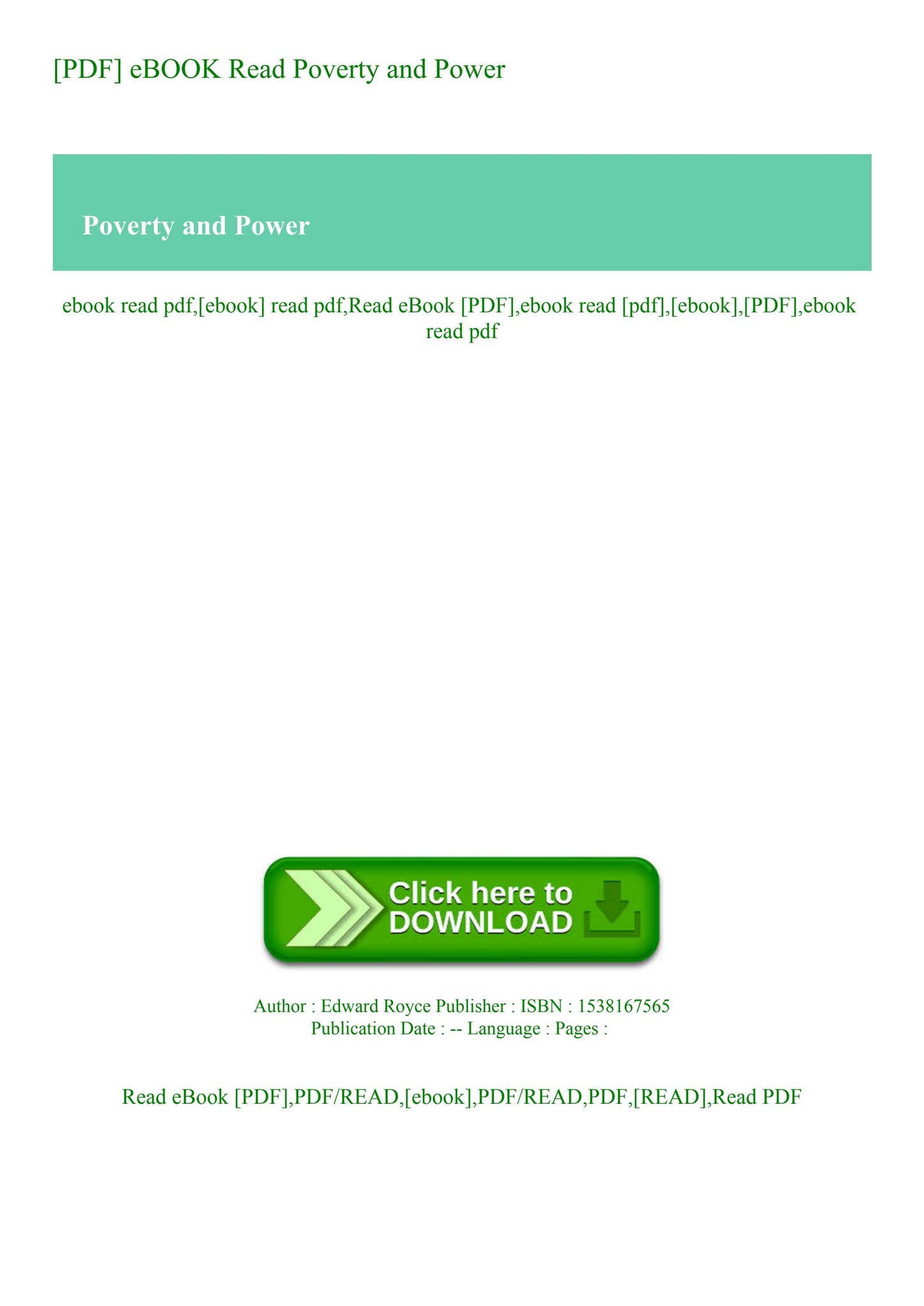 [PDF] eBOOK Read Poverty and Power by aanuuawza_read - Issuu