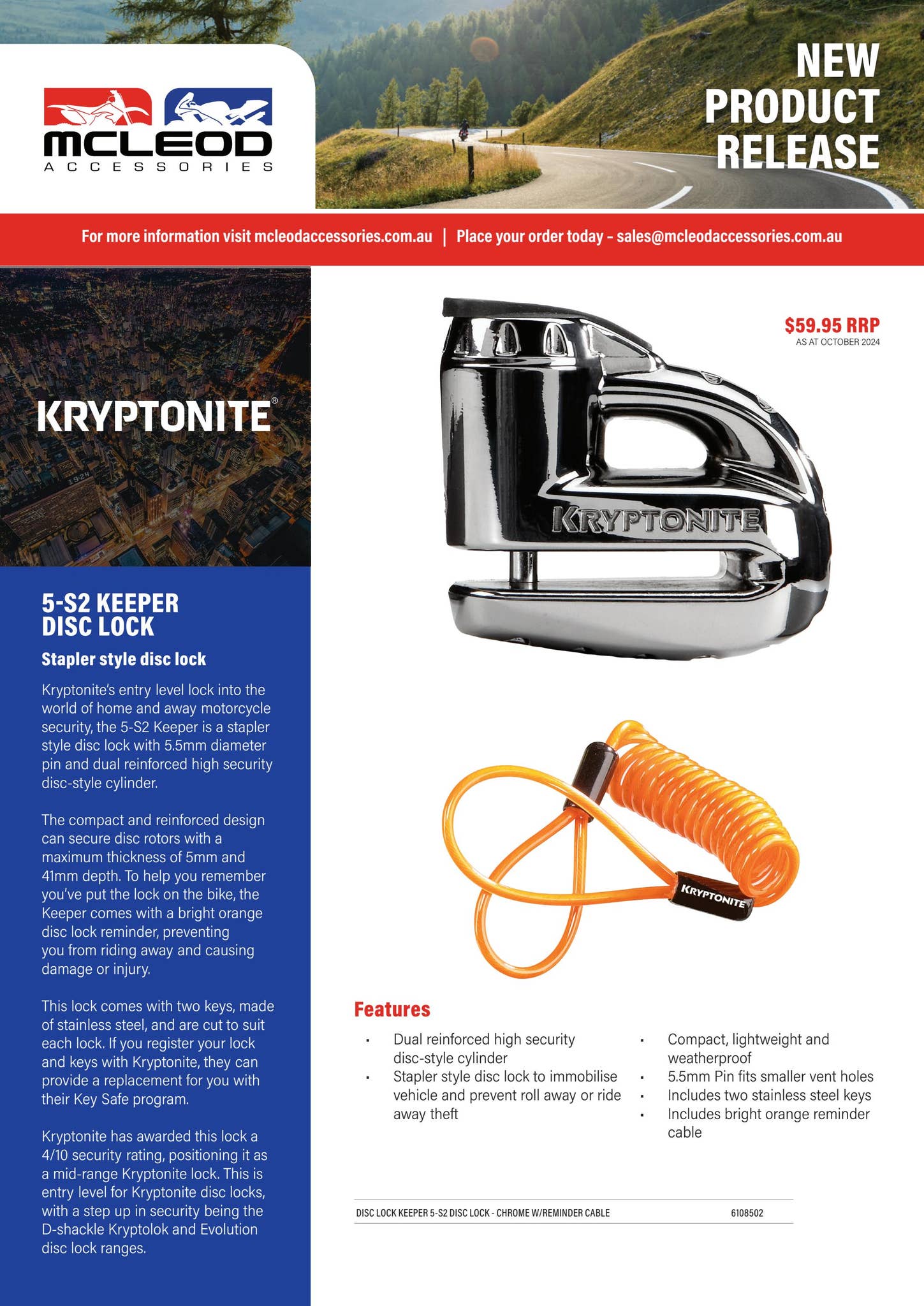 NPR - Kryptonite - 5-S2 Keeper Disc Lock by McLeod Accessories - Issuu