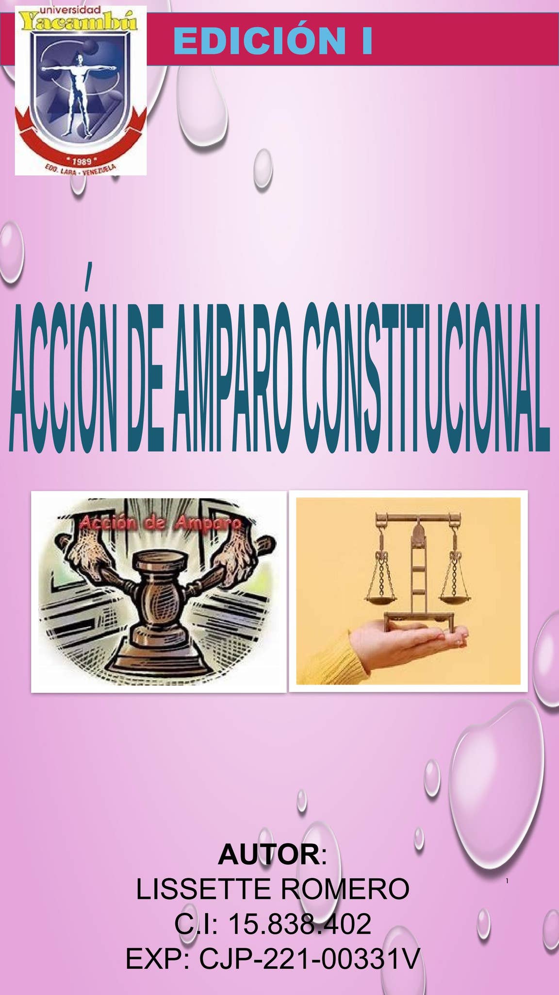 ACCIÓN DE AMPARO CONSTITUCIONAL by Lissette Romero - Issuu