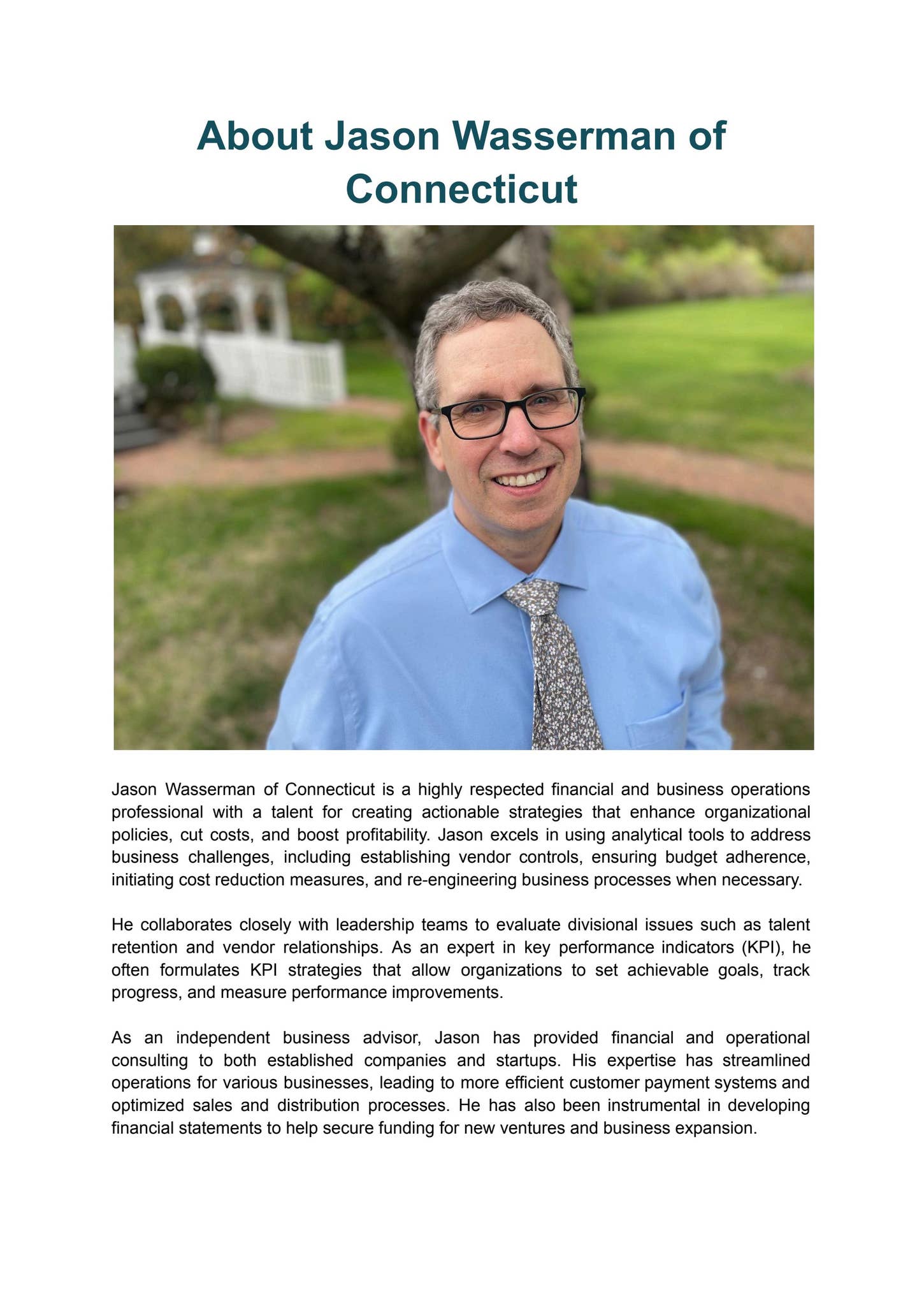 About Jason Wasserman of Connecticut by Jason Wasserman of Connecticut ...