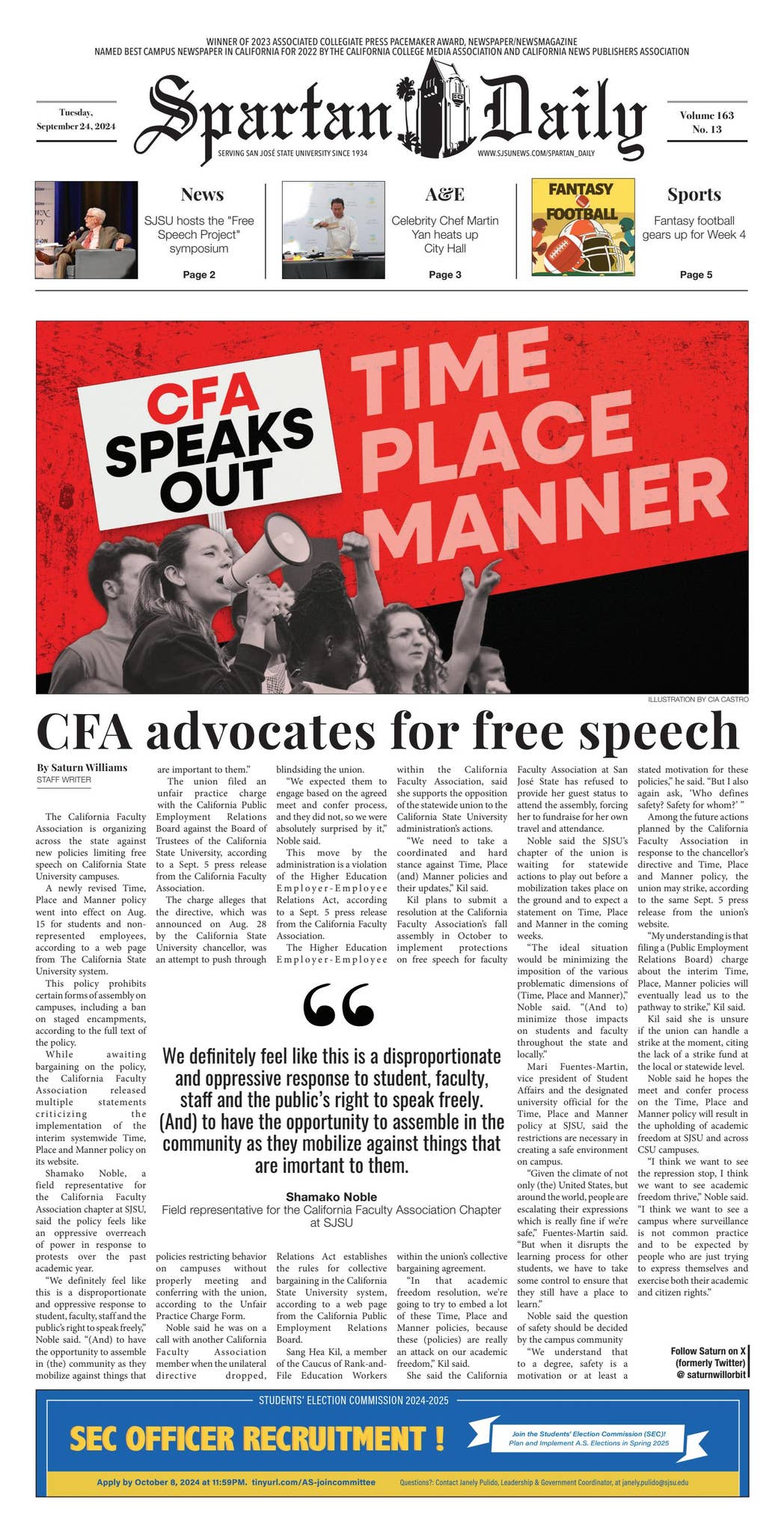 Spartan Daily Vol. 163 No. 13 by Spartan Daily - Issuu