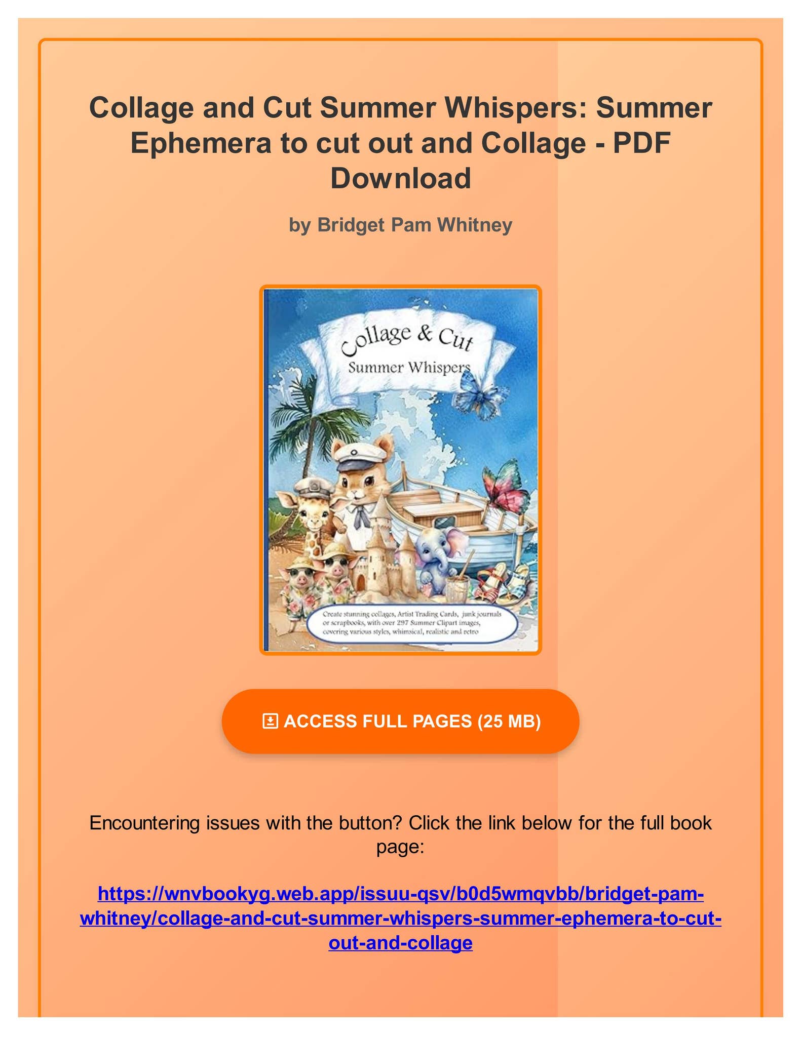 PDF eBOOK Collage and Cut Summer Whispers: Summer Ephemera to cut out ...