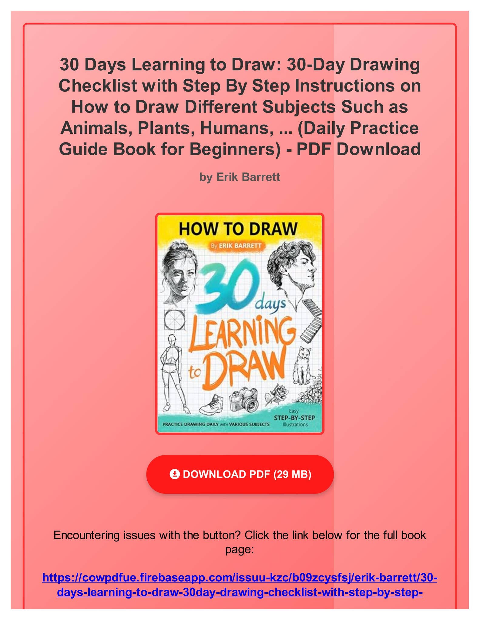 (PDF Free) 30 Days Learning to Draw: 30-Day Drawing Checklist with Step ...