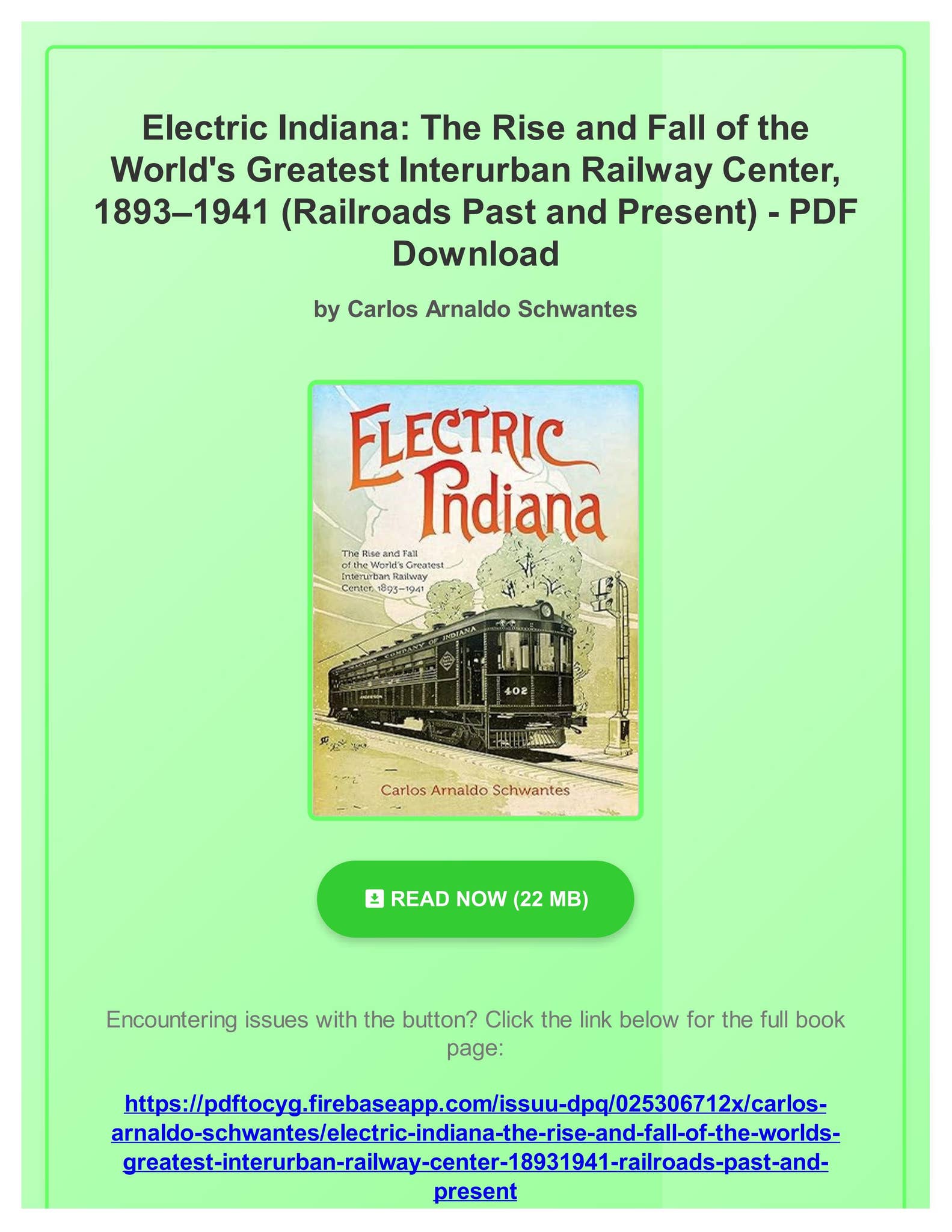 Pdf Ebook Electric Indiana: The Rise and Fall of the World's Greatest ...