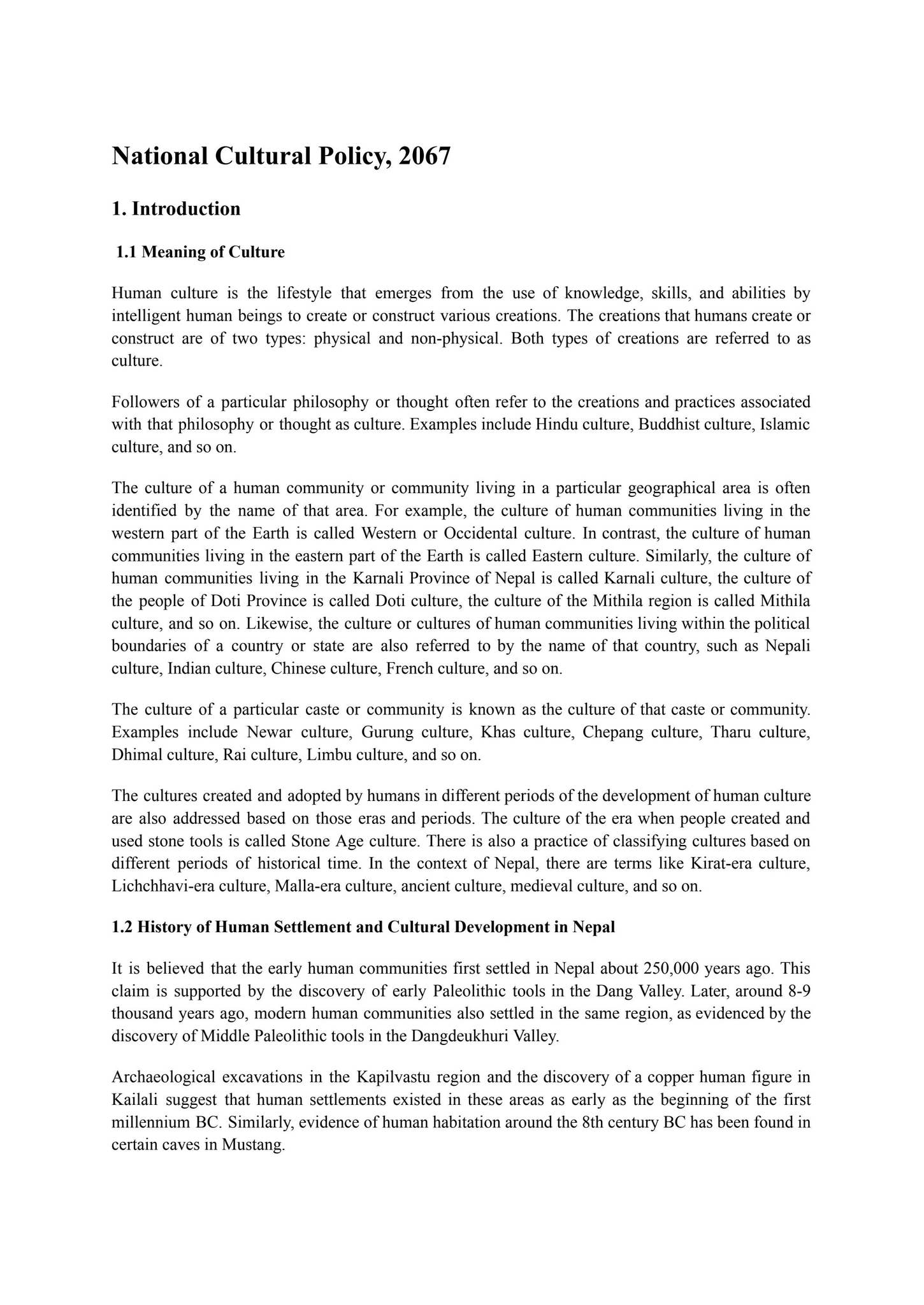 National Cultural Policy, 2067 (Nepal) by Anoj Subedi - Issuu