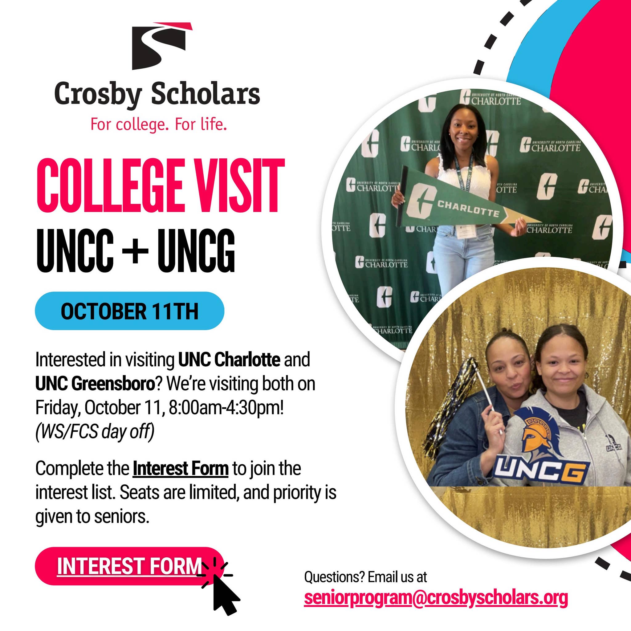 October 11th UNCC + UNCG Campus Visit by cscp - Issuu