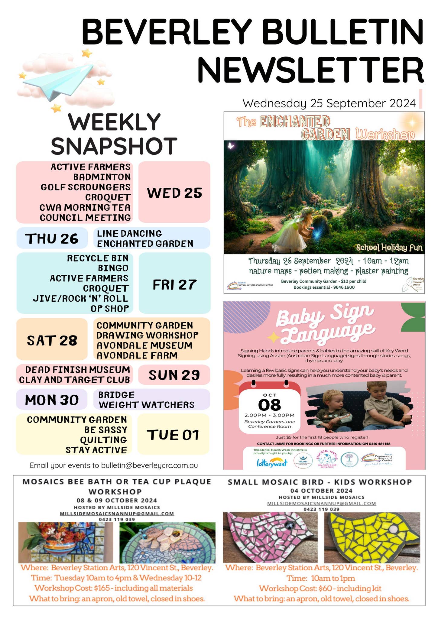 Beverley Bulletin Newsletter 25 September 2024 by BeverleyCRC - Issuu