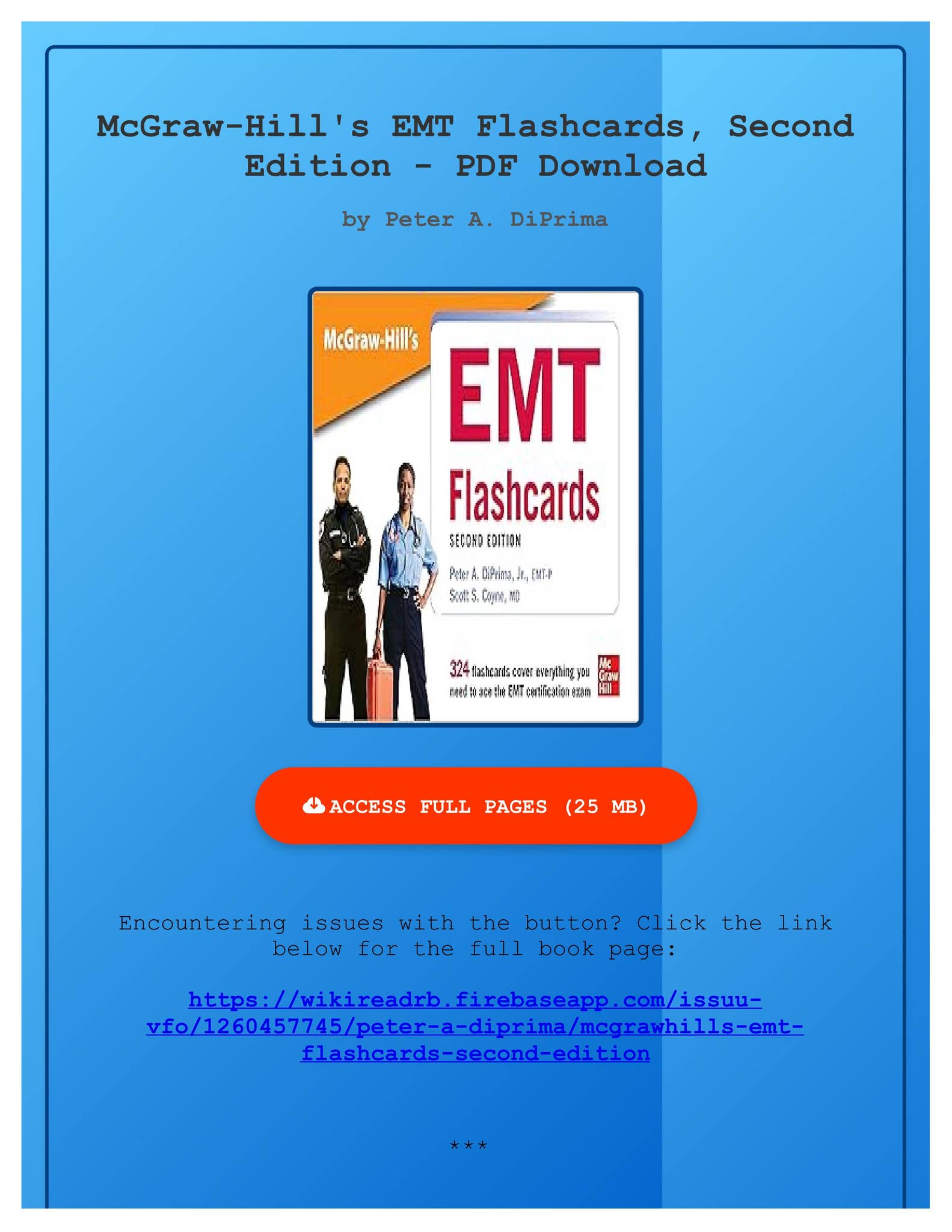 Ebook McGraw-Hill's EMT Flashcards, Second Edition by Peter A. DiPrima by StarkJrmd - Issuu