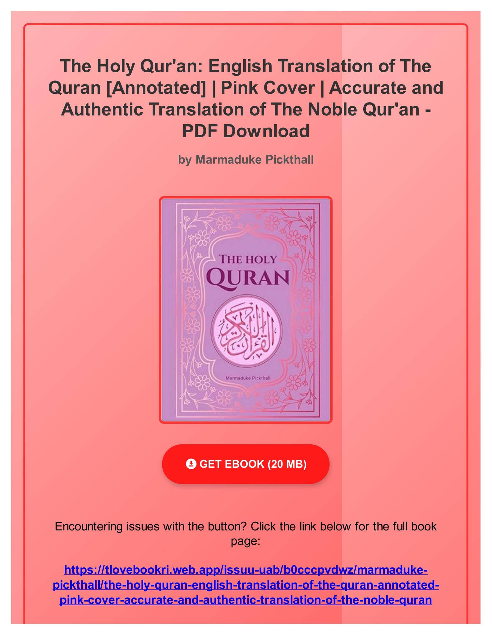 PDF The Holy Qur'an: English Translation of The Quran [Annotated ...