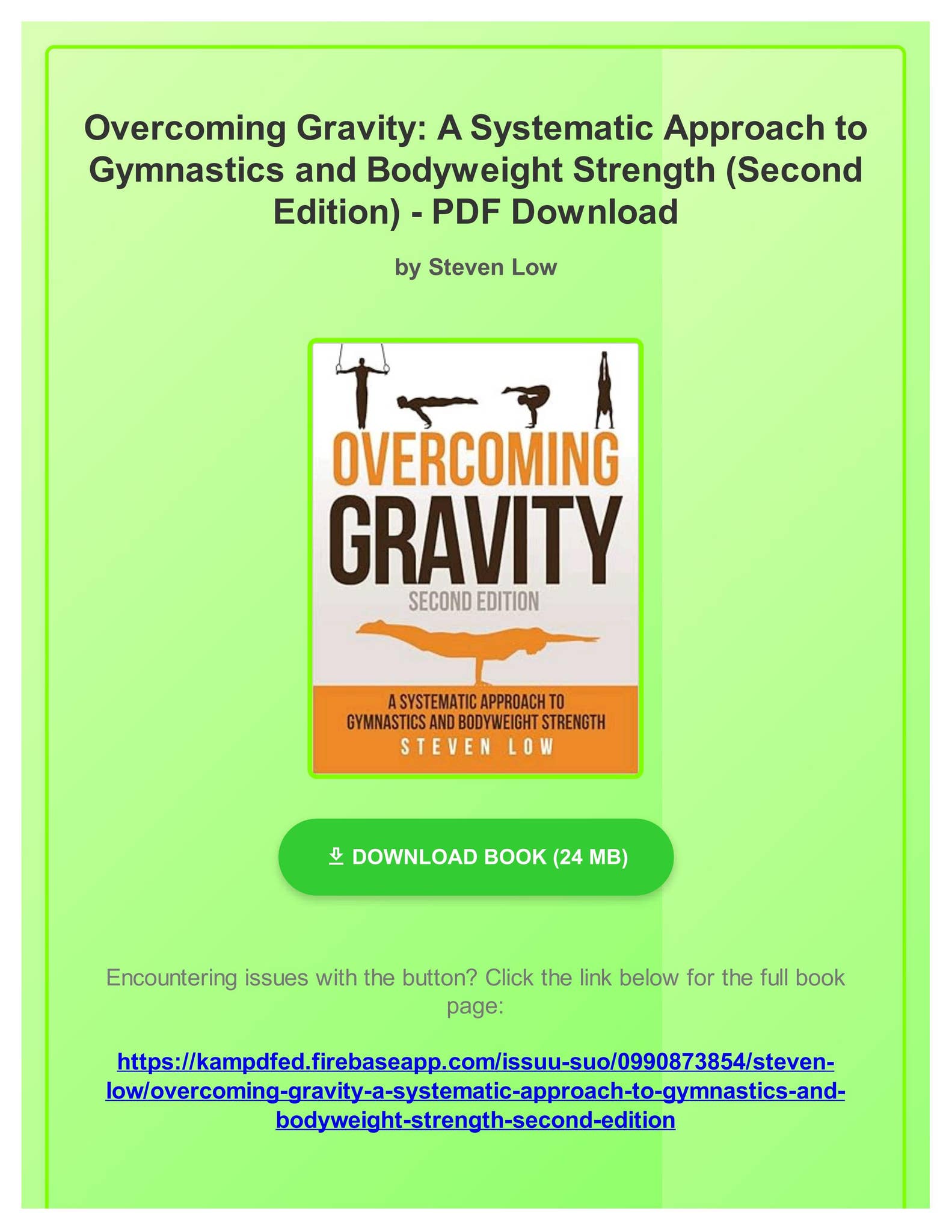 (PDF Ebook) Overcoming Gravity: A Systematic Approach to Gymnastics and Bodyweight Strength ...