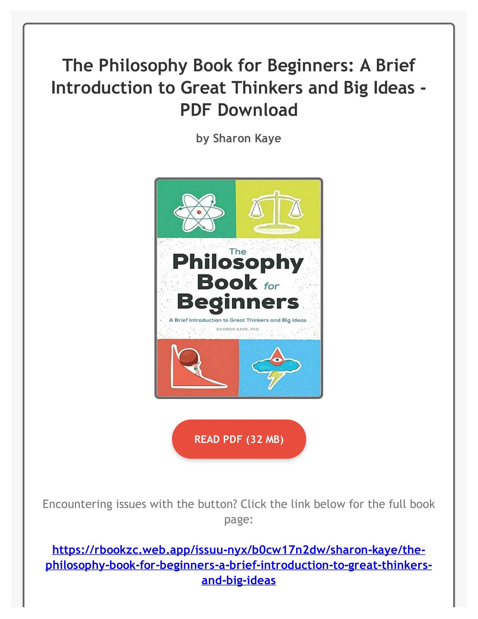 EBOOK The Philosophy Book for Beginners: A Brief Introduction to Great ...