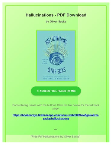 Free Pdf Hallucinations by Oliver Sacks by KaiaPfeffertf - Issuu