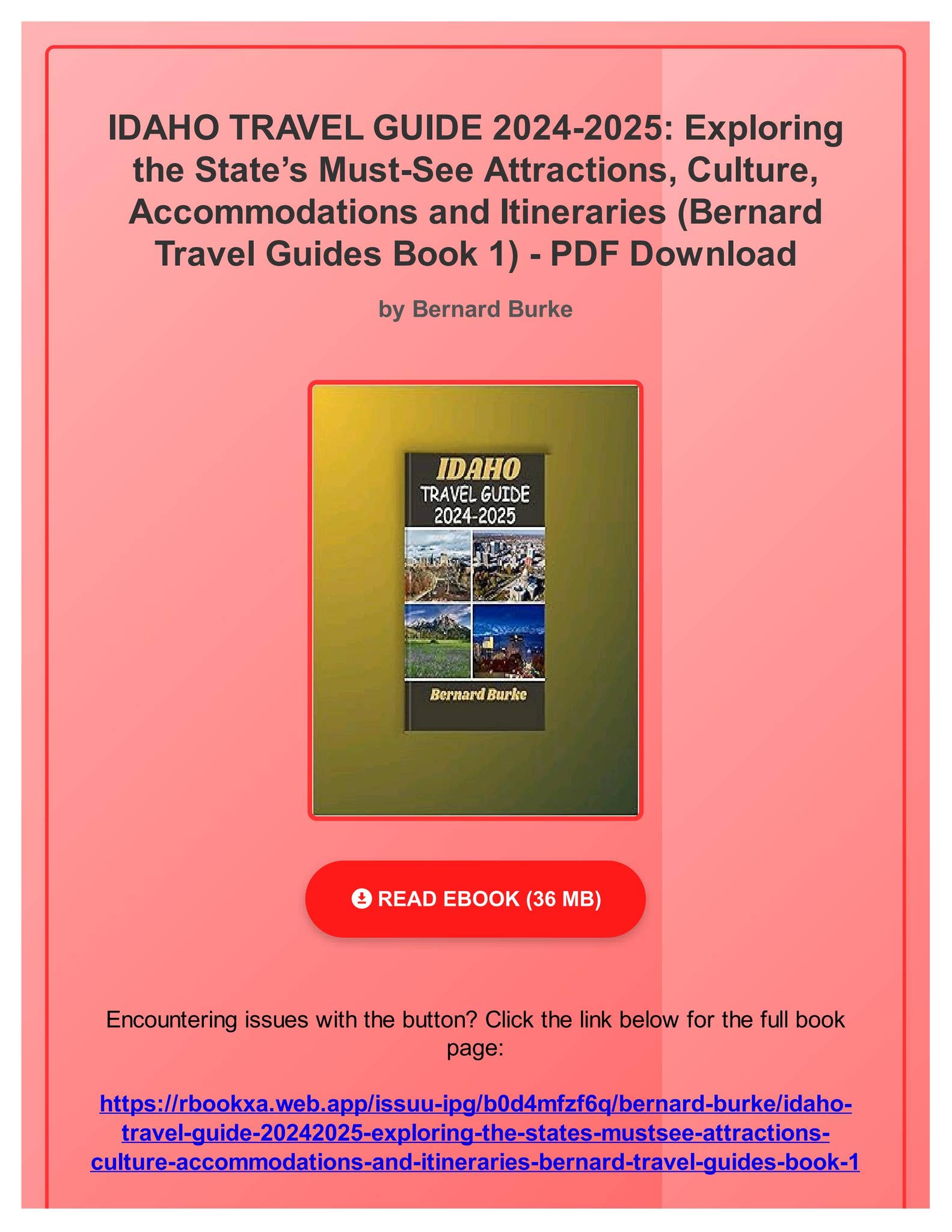PDF EBOOK IDAHO TRAVEL GUIDE 2024-2025: Exploring the State’s Must-See ...