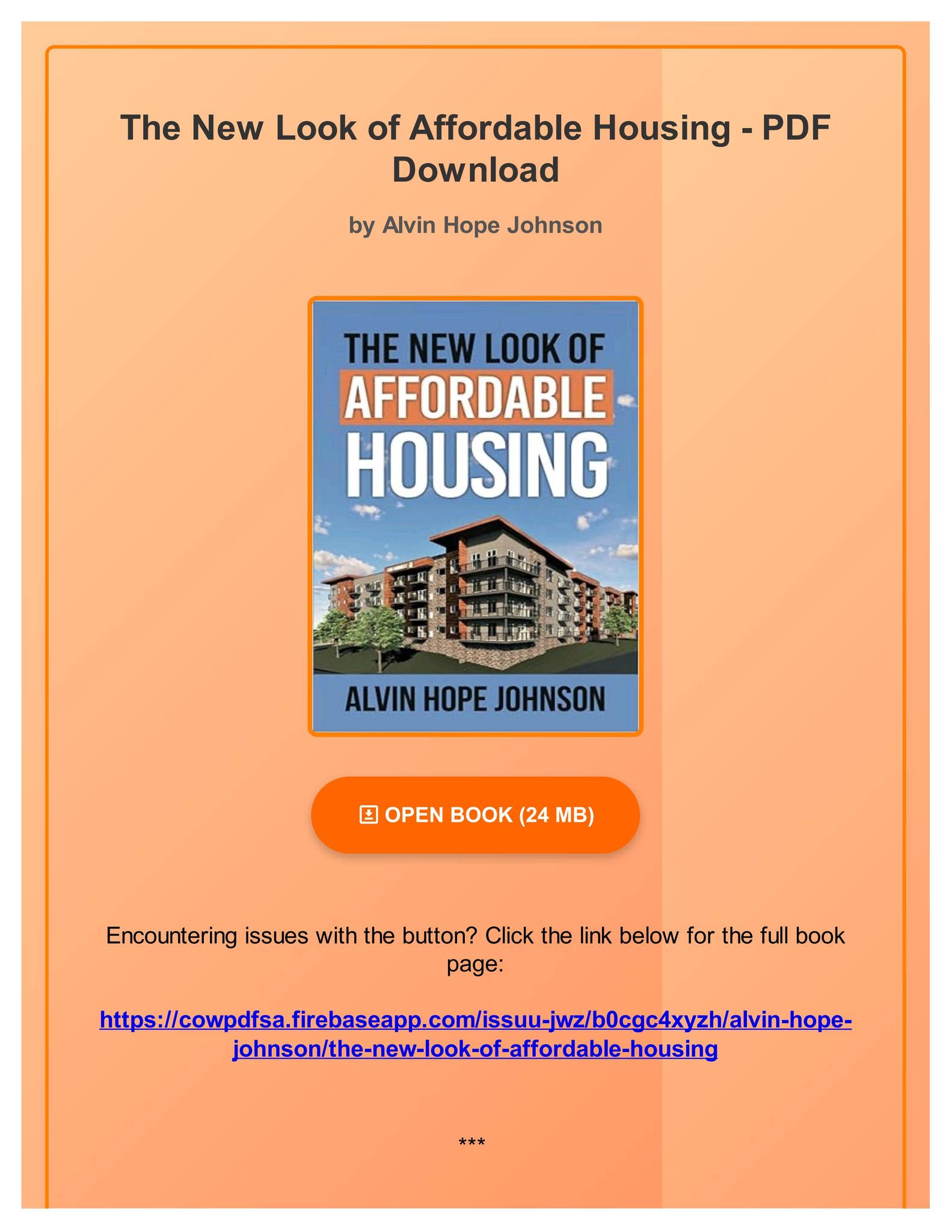 (PDF PDF) The New Look of Affordable Housing by Alvin Hope Johnson by ...