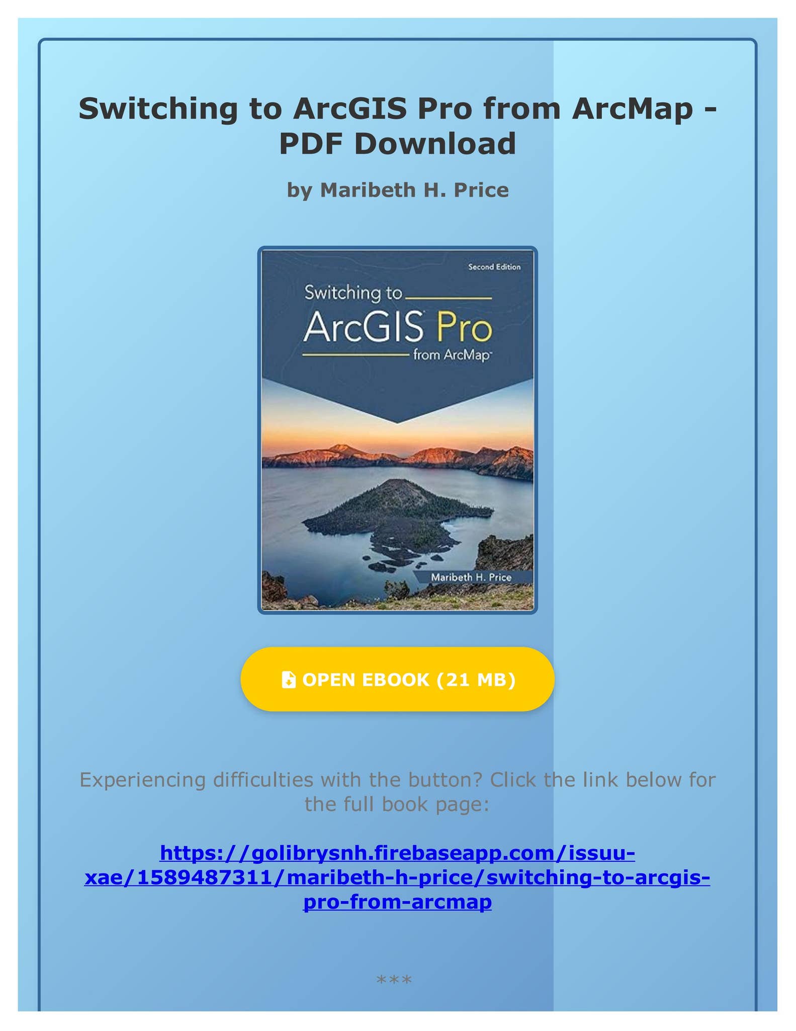 EBOOK Switching to ArcGIS Pro from ArcMap by Maribeth H. Price by NolaOberbrunnerps - Issuu