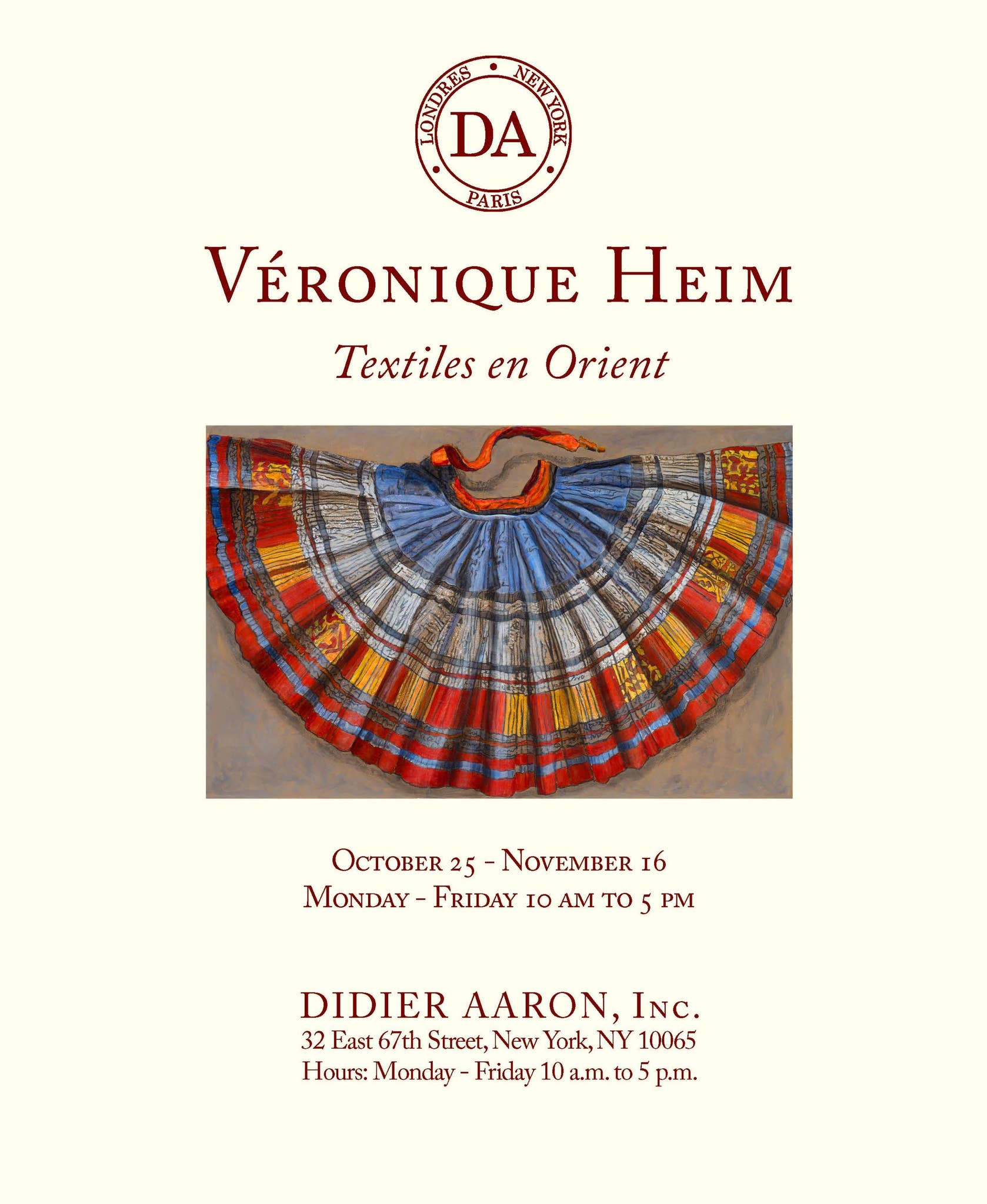 Véronique Heim - 'Textiles en Orient' by Didier Aaron Gallery - Issuu