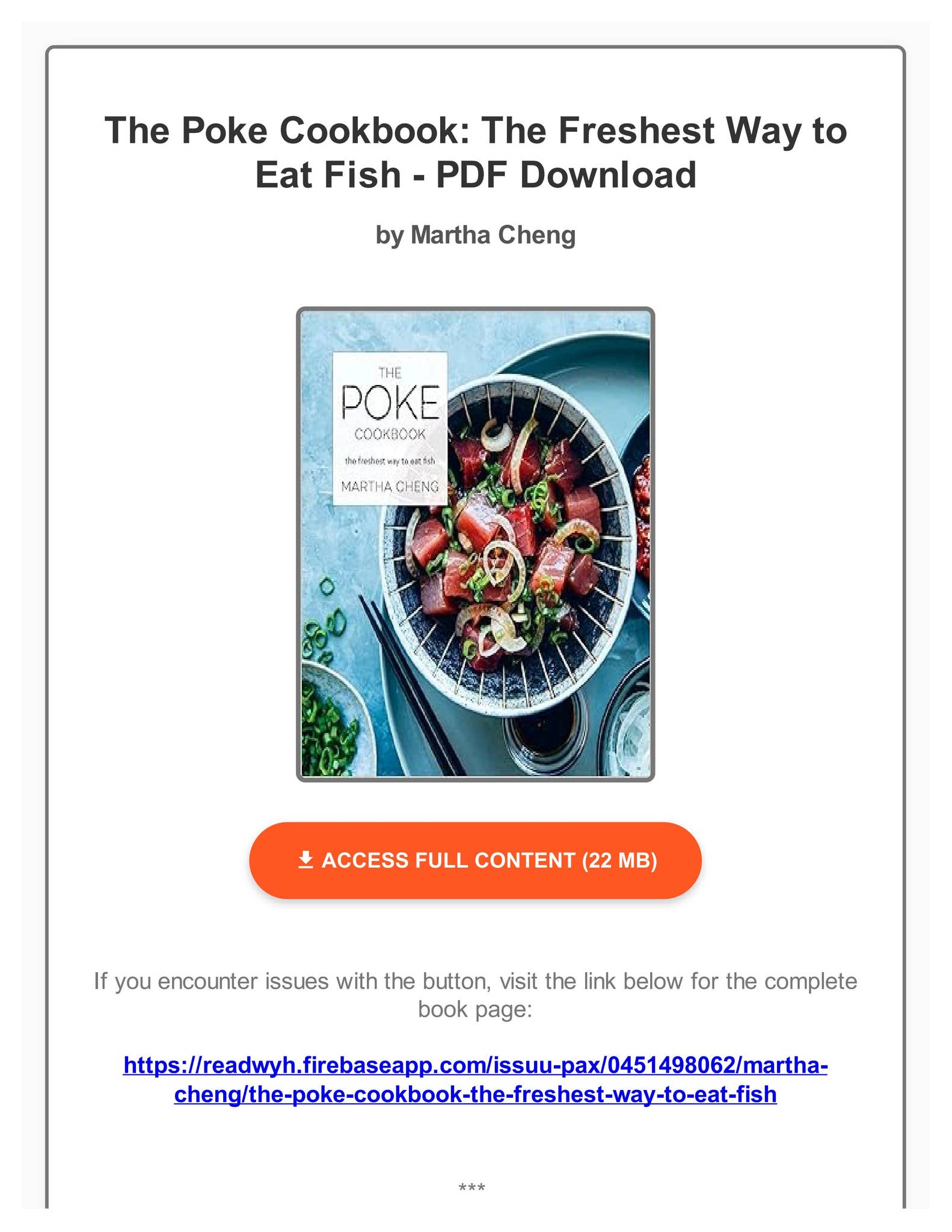 (PDF Free) The Poke Cookbook: The Freshest Way to Eat Fish by Martha ...