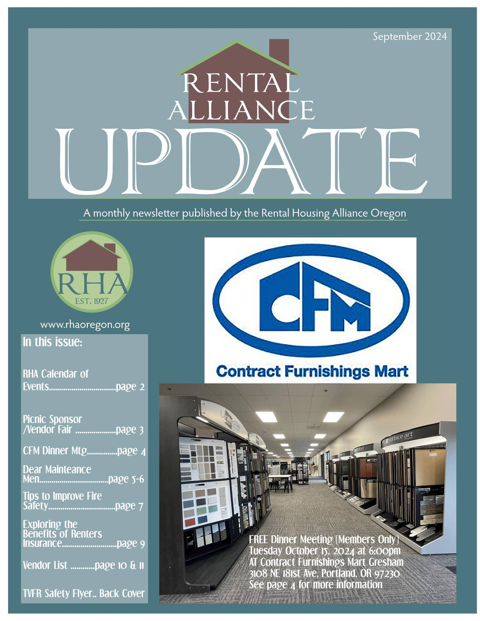 Rha Oregon September 2024 Update Newsletter by Cari Pierce - Issuu