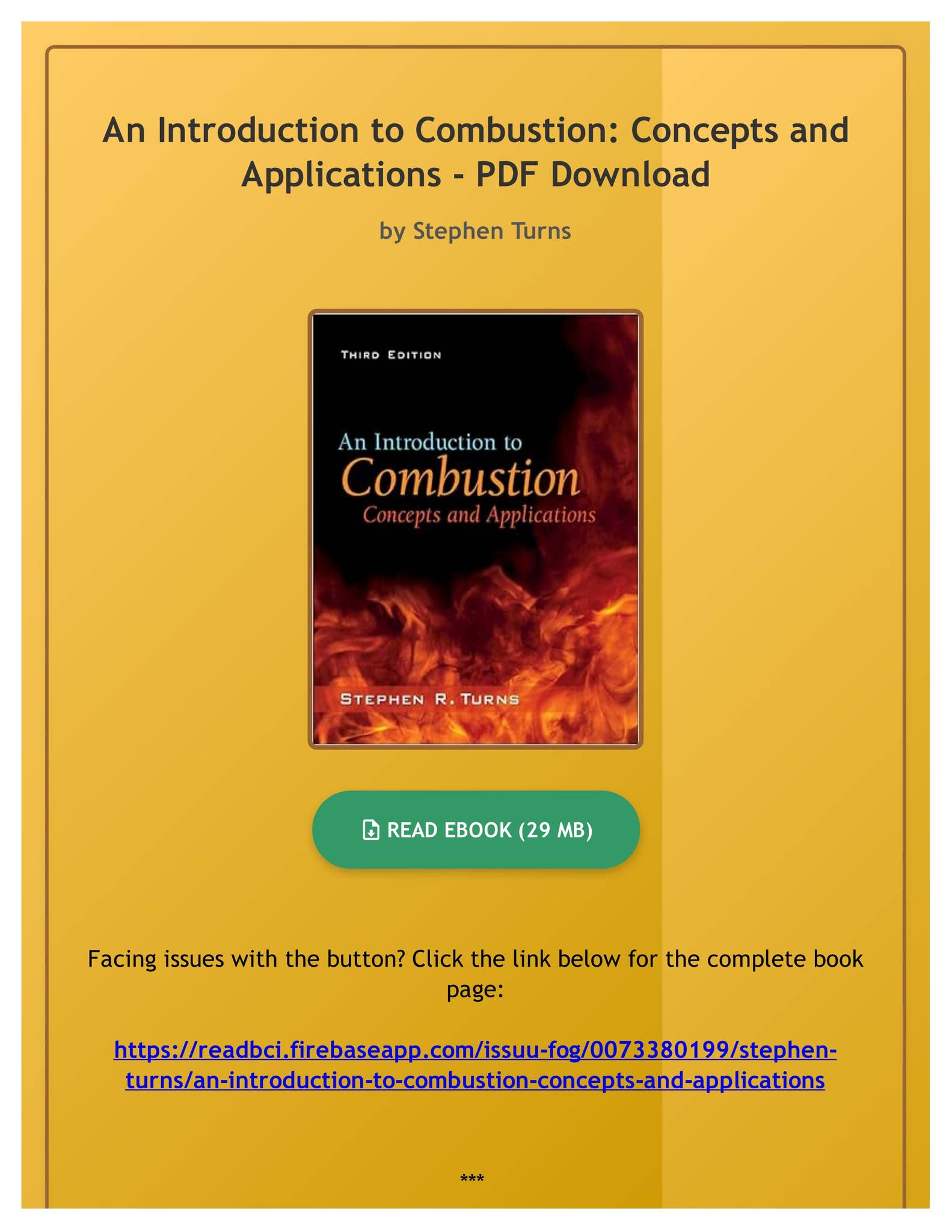 [PDF) An Introduction to Combustion: Concepts and Applications by ...