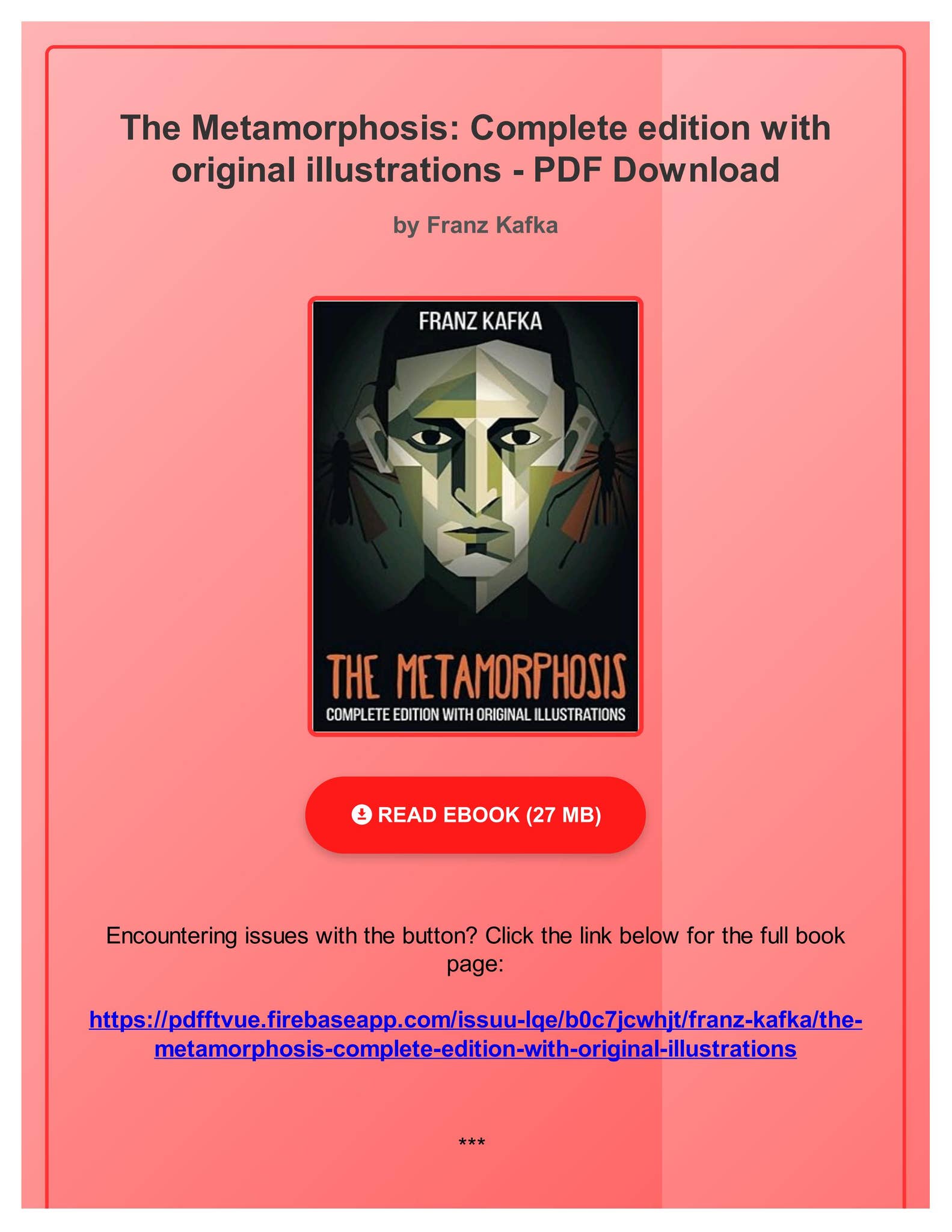 PDF The Metamorphosis: Complete edition with original illustrations by ...