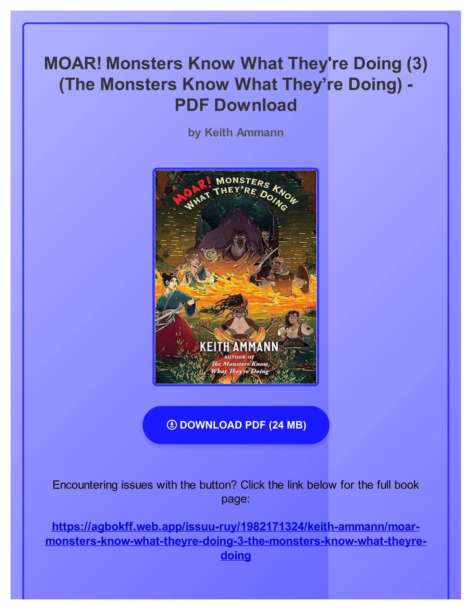 PDF Free MOAR! Monsters Know What They're Doing (3) (The Monsters Know ...