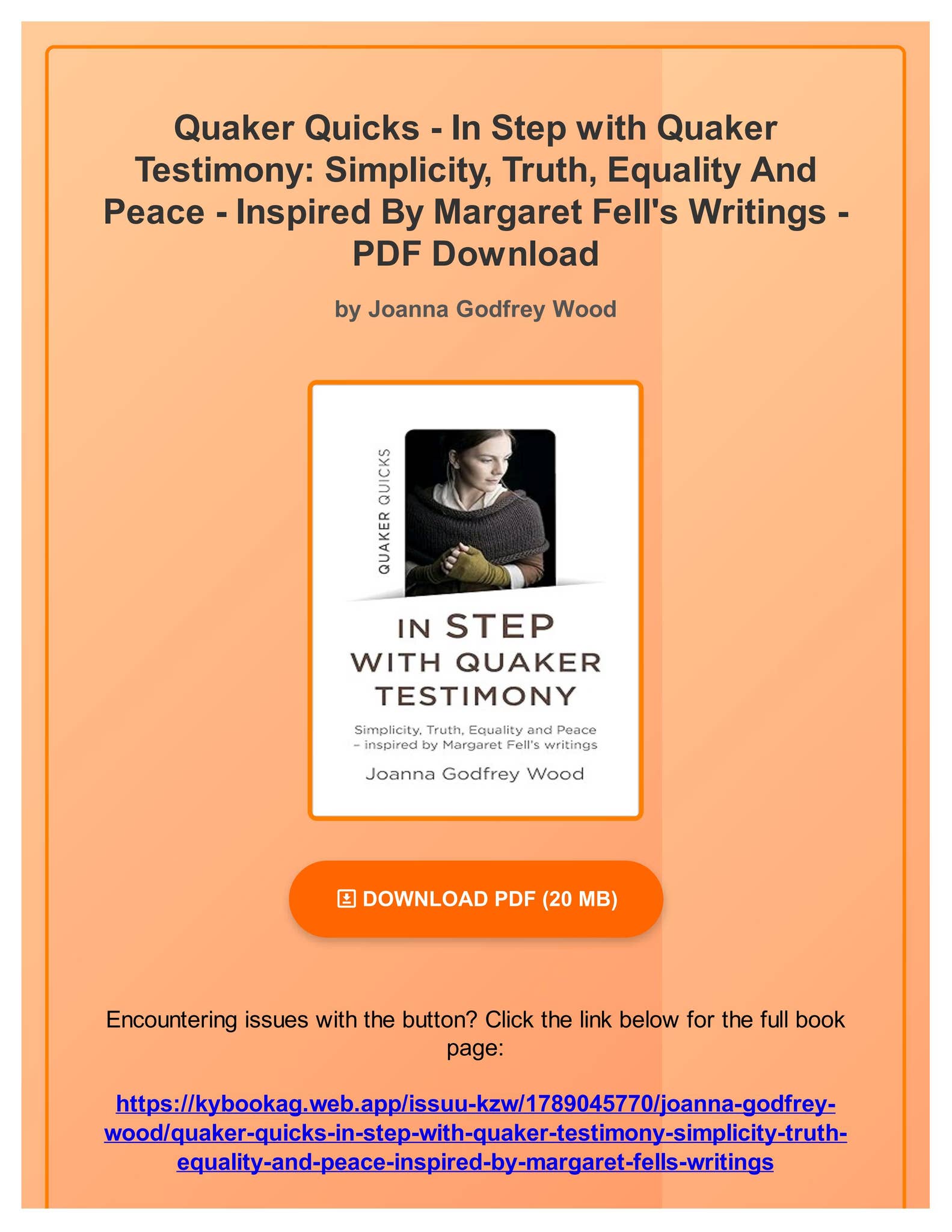 PDF Download Quaker Quicks - In Step with Quaker Testimony: Simplicity ...
