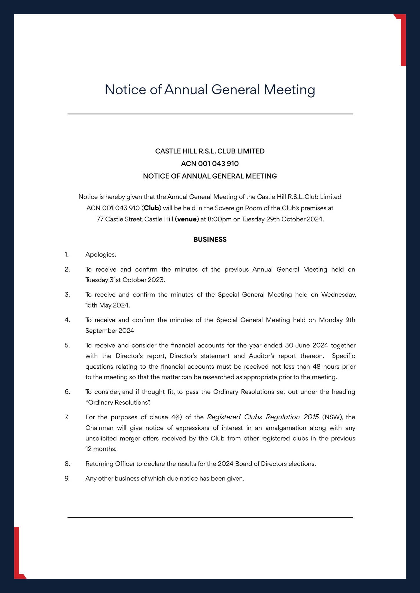 2024 Notice of AGM & Resolutions by chrg.syd - Issuu