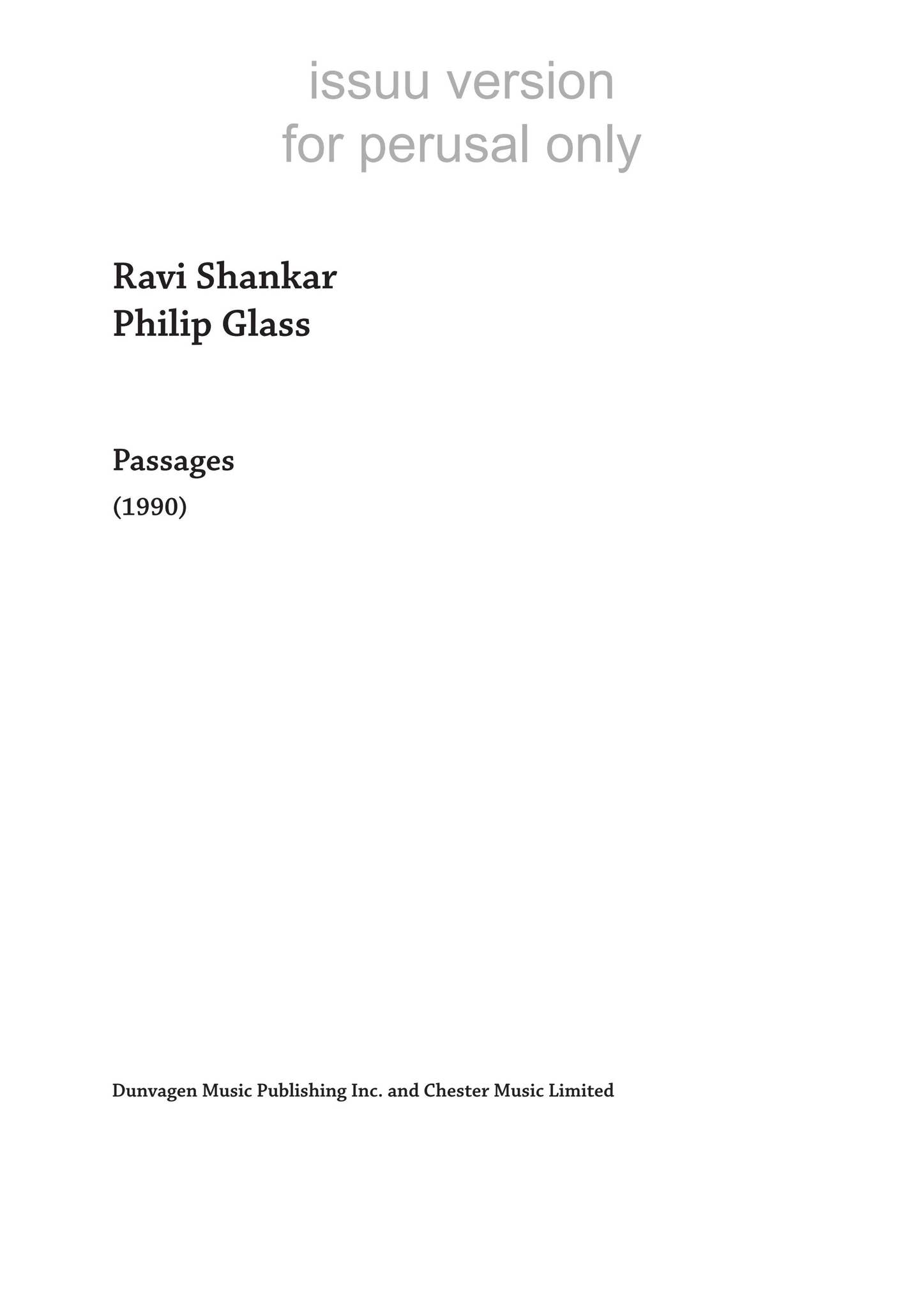 Glass PASSAGES by ScoresOnDemand - Issuu